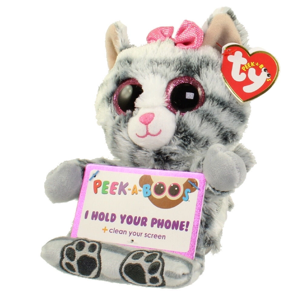 Ty Peek A Boos - MOLLY the Grey Cat Phone Holder Screen Cleaner 6 ...