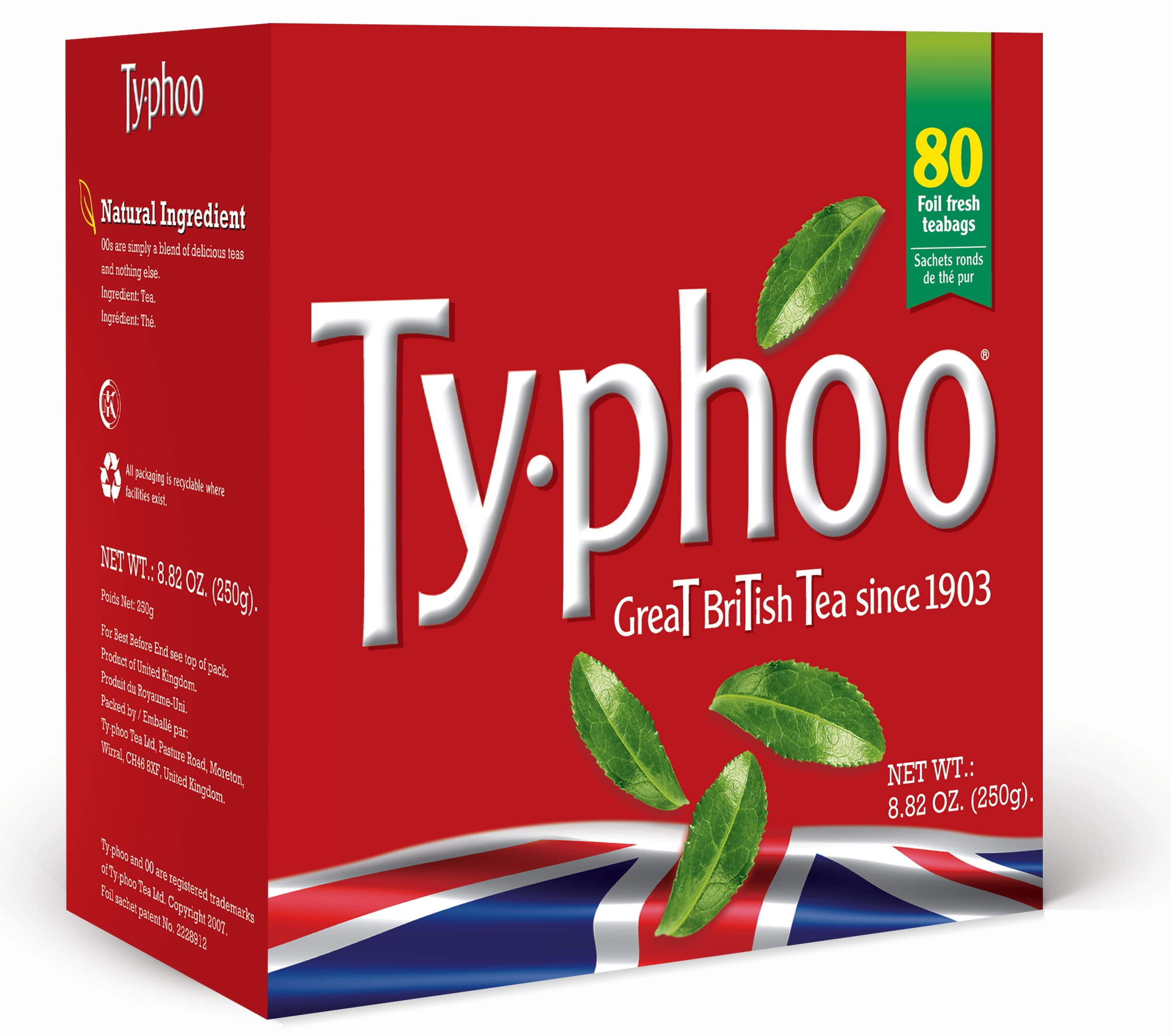 Ty-Phoo Teabags, 80ct, 8.8oz (250g) - Walmart.com