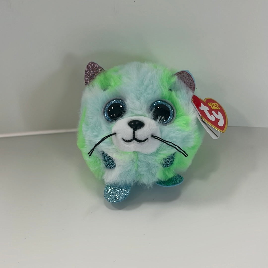 Ty Puffies (Beanie Balls) - EVIE the Green Cat (4 inch) Plush Toy ... Ty Puffies (Beanie Balls) - EVIE the Green Cat (4 inch) Plush Toy ...