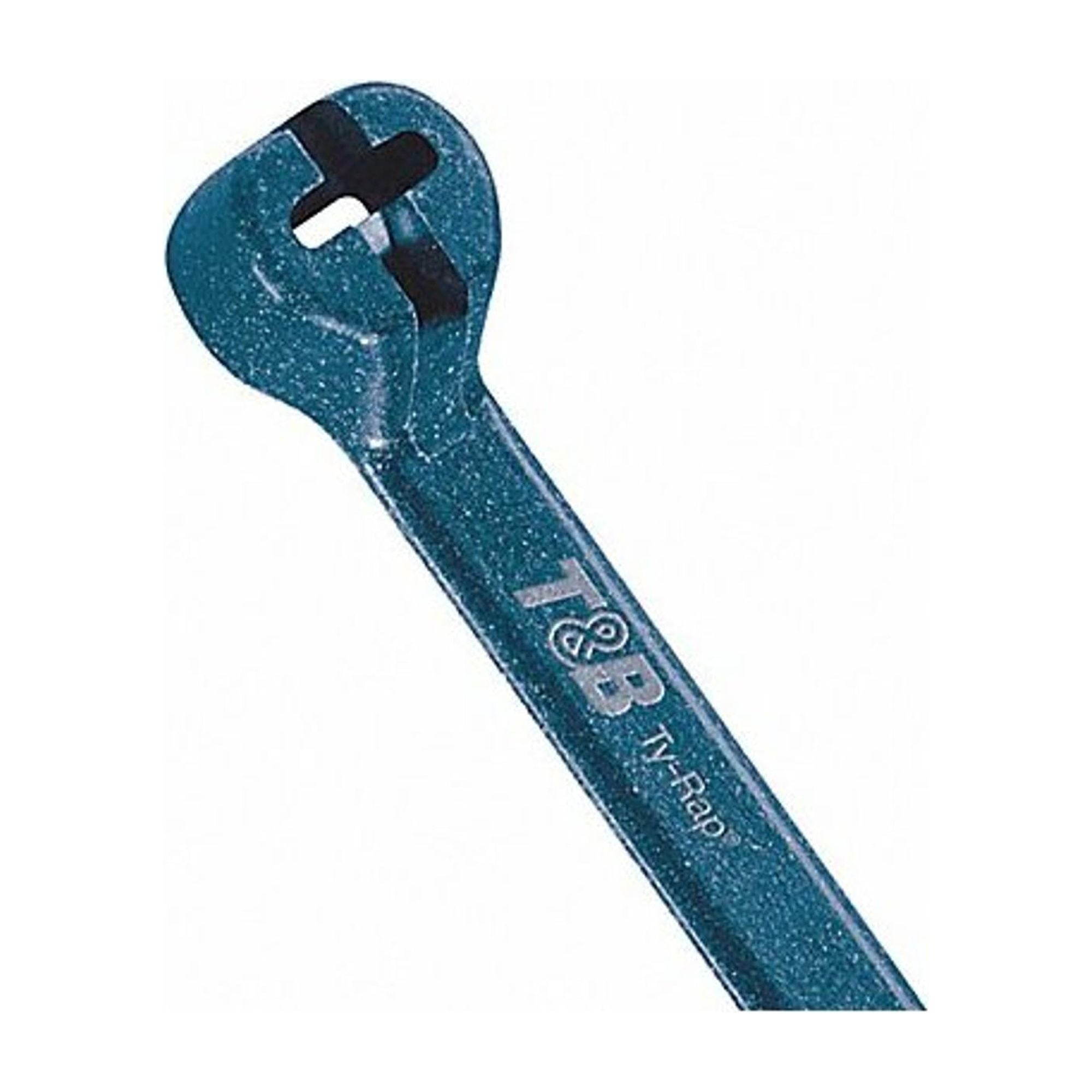 TY-RAP Blue Cable Tie, 14.2 in, Metal Detectable, Nylon, 50 lb Tensile ...