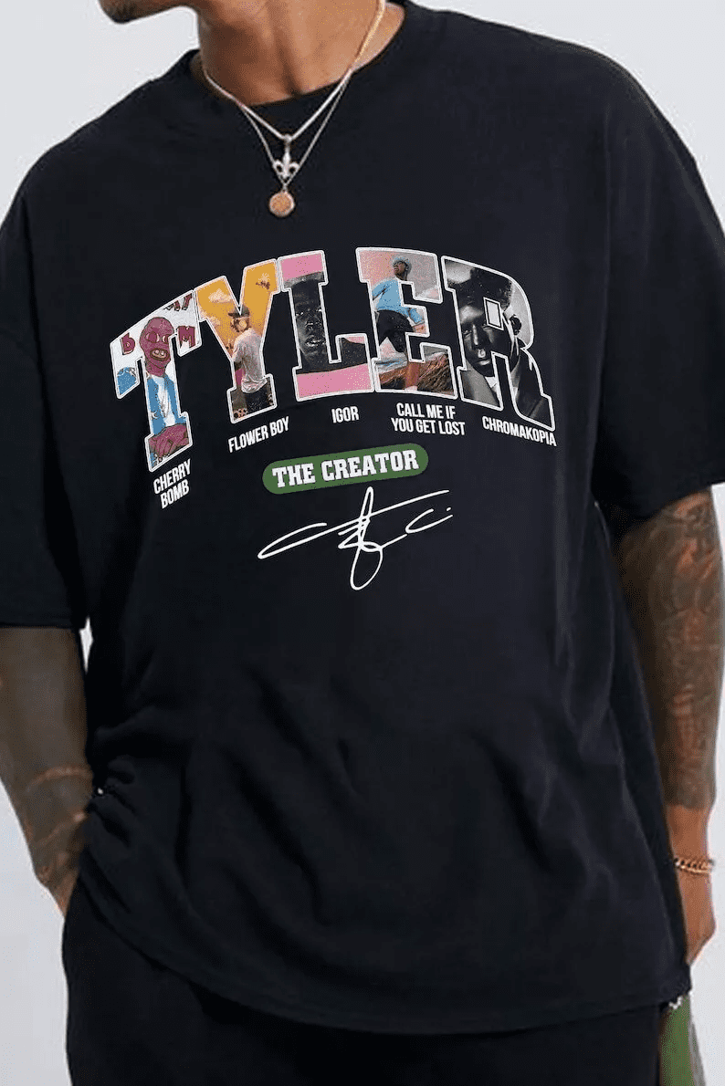 Ty.ler The Cre@tor Album Cover T-Shirt, Music Fan Graphic Tee - Walmart.com