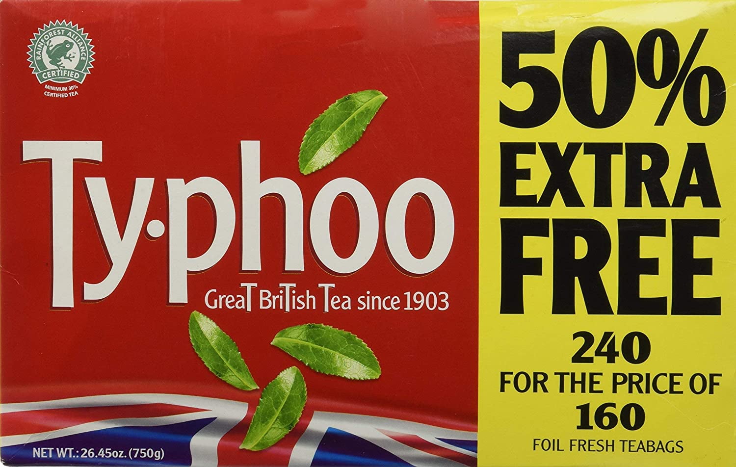 TyPhoo British Black Tea: 120 Teabags - Walmart.com