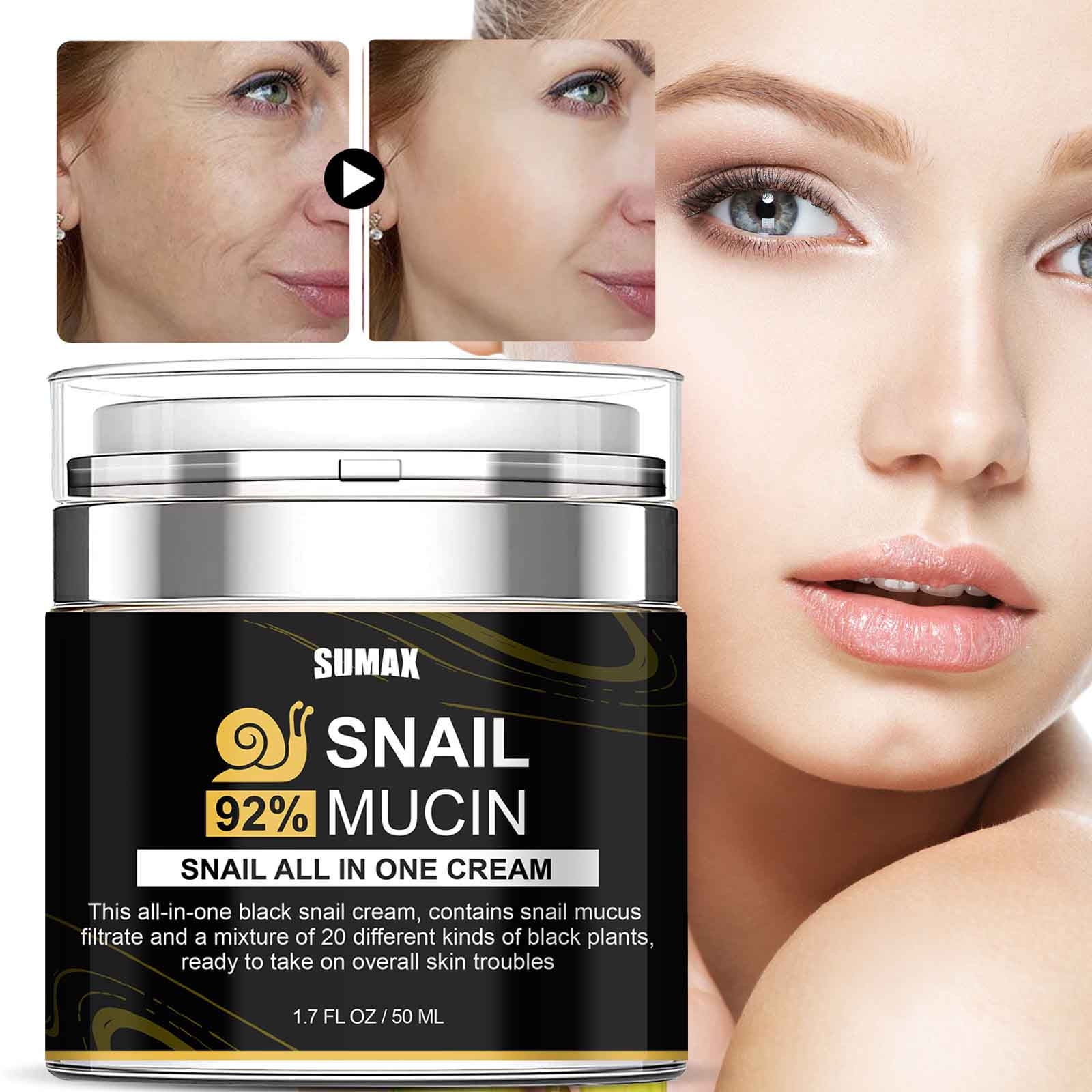 Tytqxy Snail Mucin Serum Snail Mucin Moisturizer Face Cream For Women