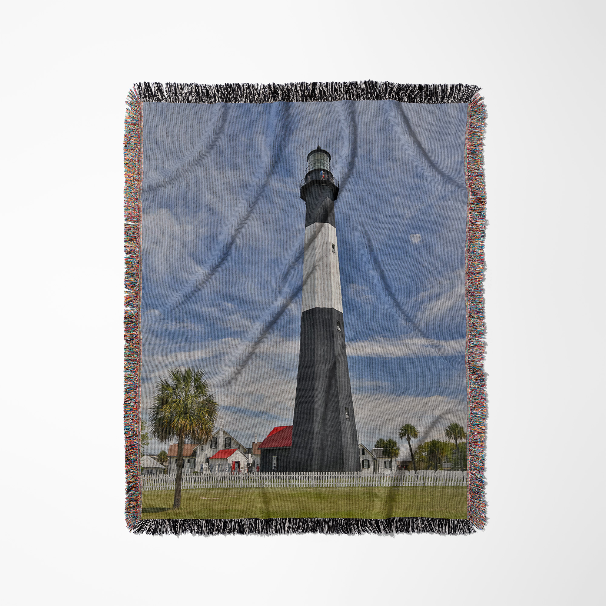 Tybee Island Lighthouse Just To The East Of Savannah, Georgia, Woven ...