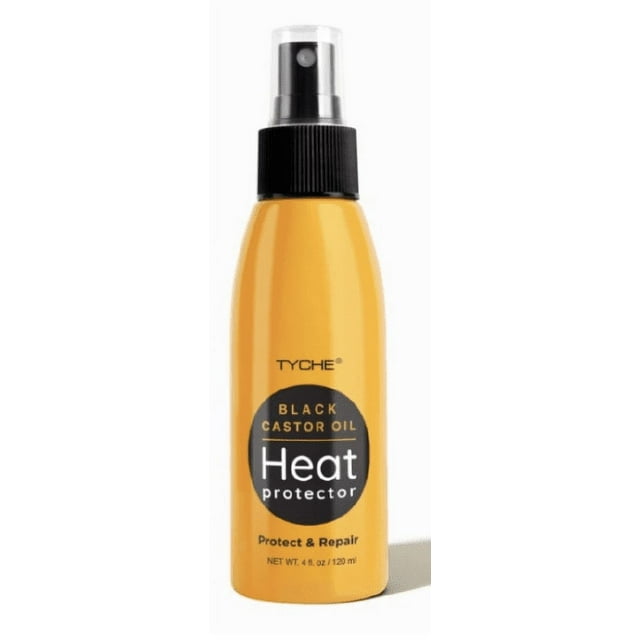 Tyche Heat Protector Black Castor Oil Spray 4oz - Scalp Protectant ...