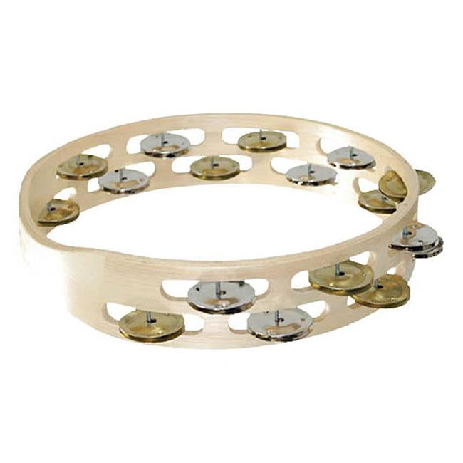 Tycoon Double Row Wooden Tambourine with Bright Mixed Jingles - Walmart.com