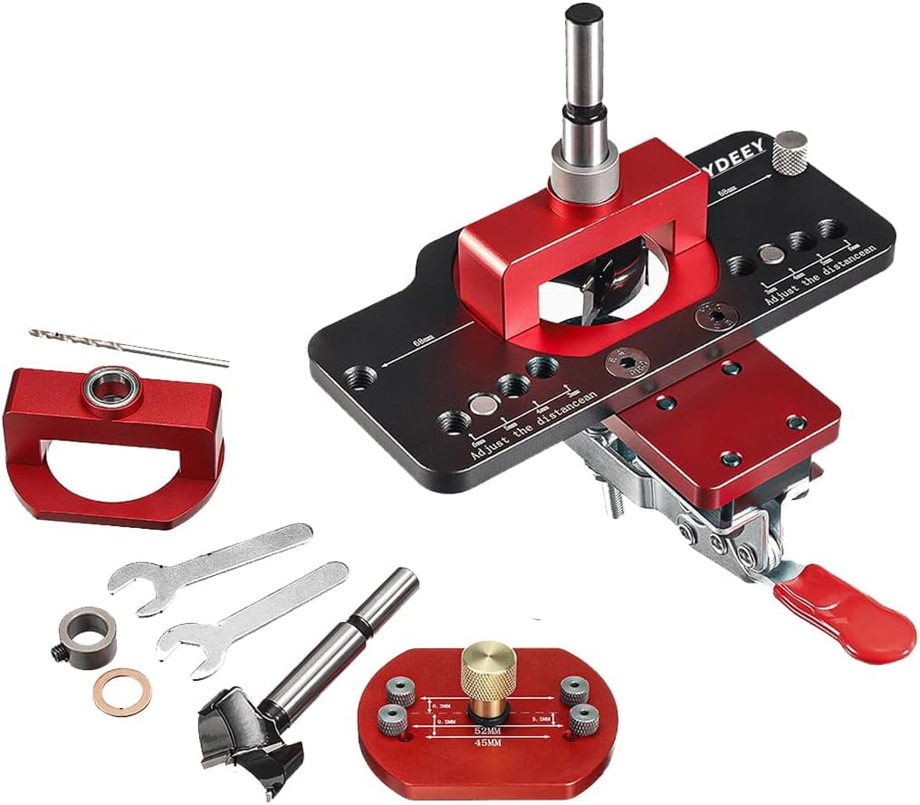 Tydeey 35mm Concealed Hinge Jig Kit for Cabinet Door Hinge Installation, Cabinet Jig Tool ...