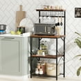 TYDIMOR Baker's Rack with Hutch, Microwave Stand Kitchen Organizer 4 ...