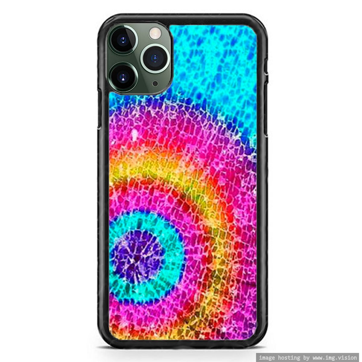 Tye Dye Swirl Hippie Colors Beach Fun Shockproof Hard Rubber Custom Case Cover For iphone 16 Pro ...