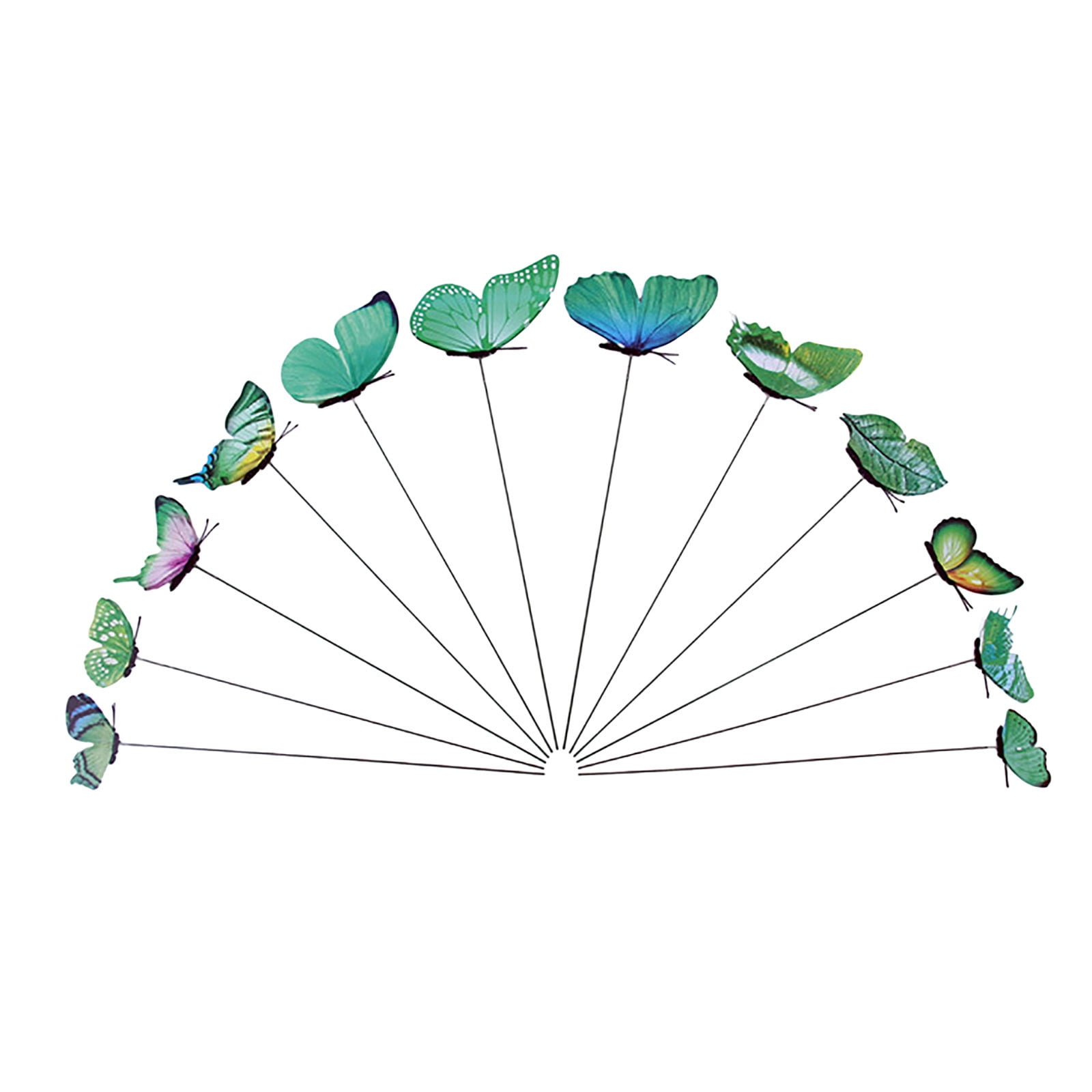 Tyeign 12-Piece Butterfly Garden Stakes 10 In, Waterproof Pvc Yard Art ...