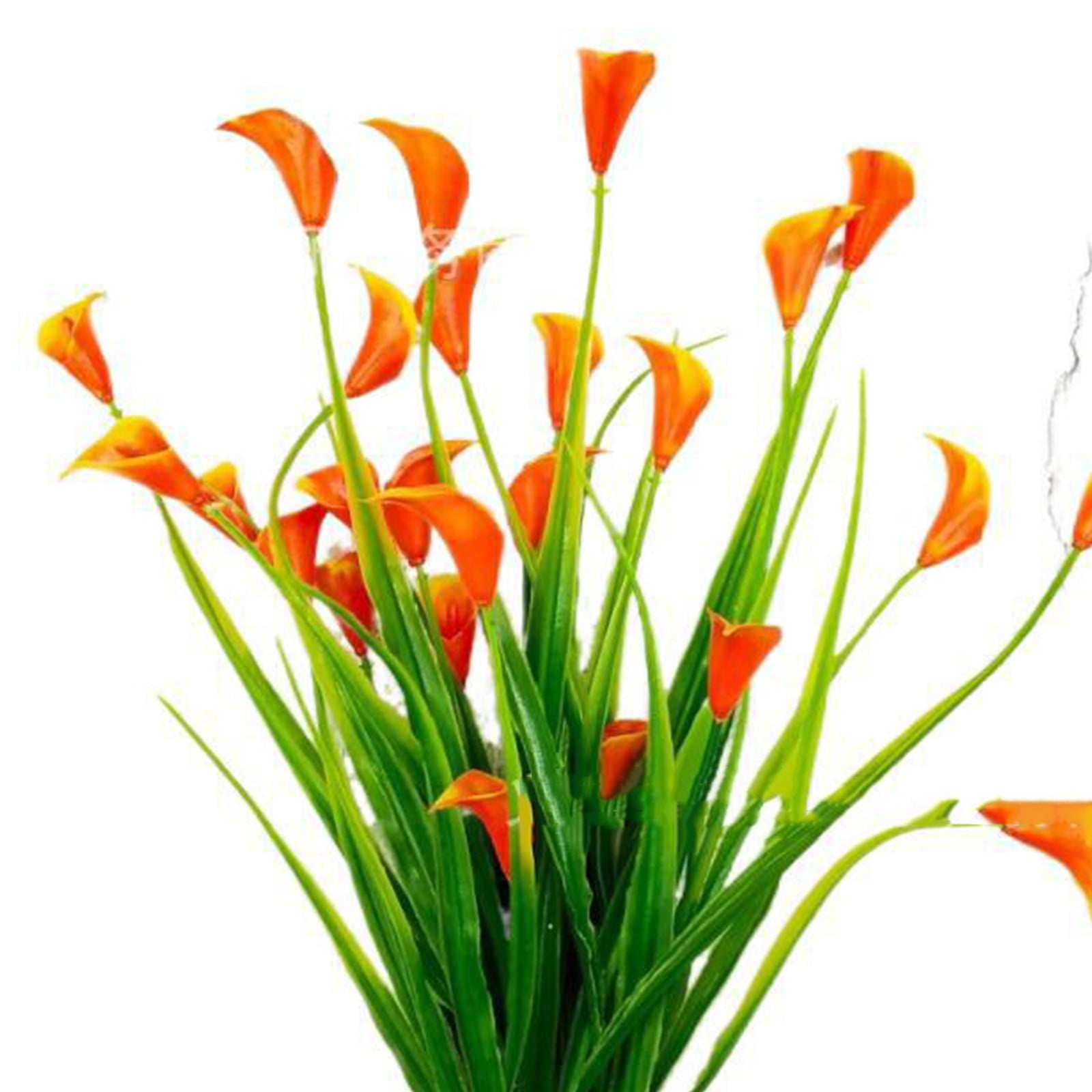 Tyeign Artificial Outdoor Flowers with Silk-Screen Heads, Upgrade Fade ...