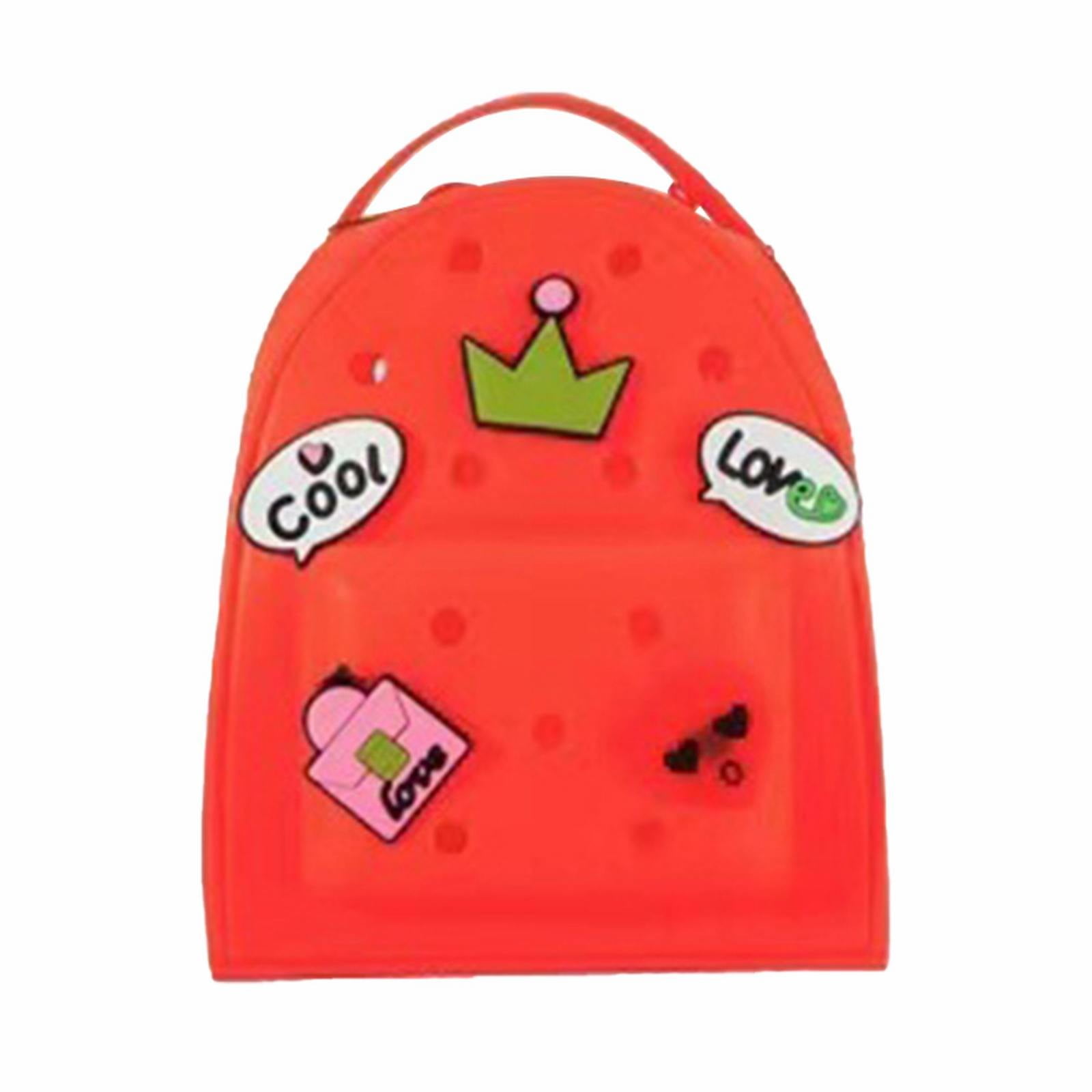Tyeign Backpack, Clog Silicone Jelly with Charms Cute Mini Daypack Bag ...