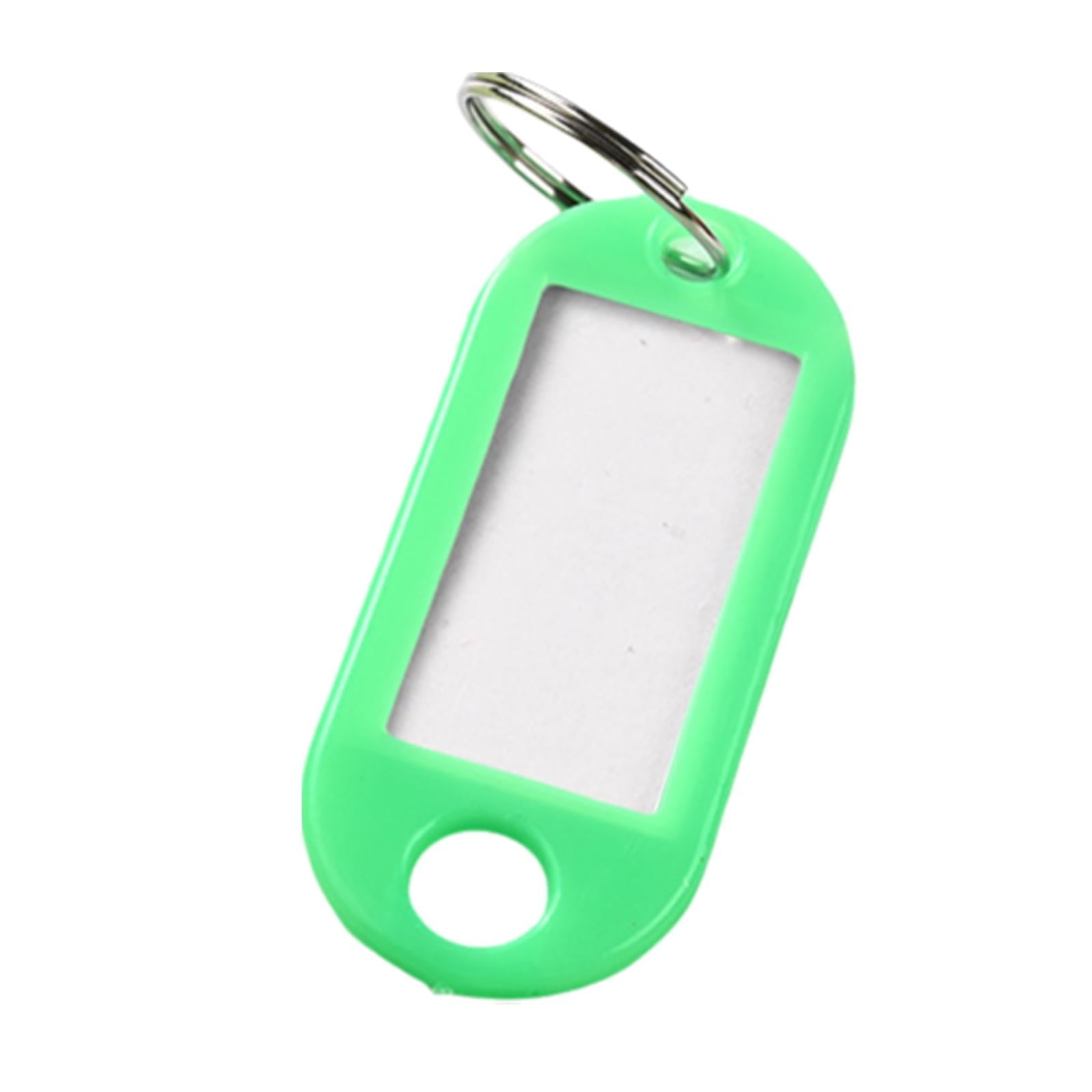 Tyeign Colorful Plastic Key Tags 2"×1", Writable Id Labels with ...