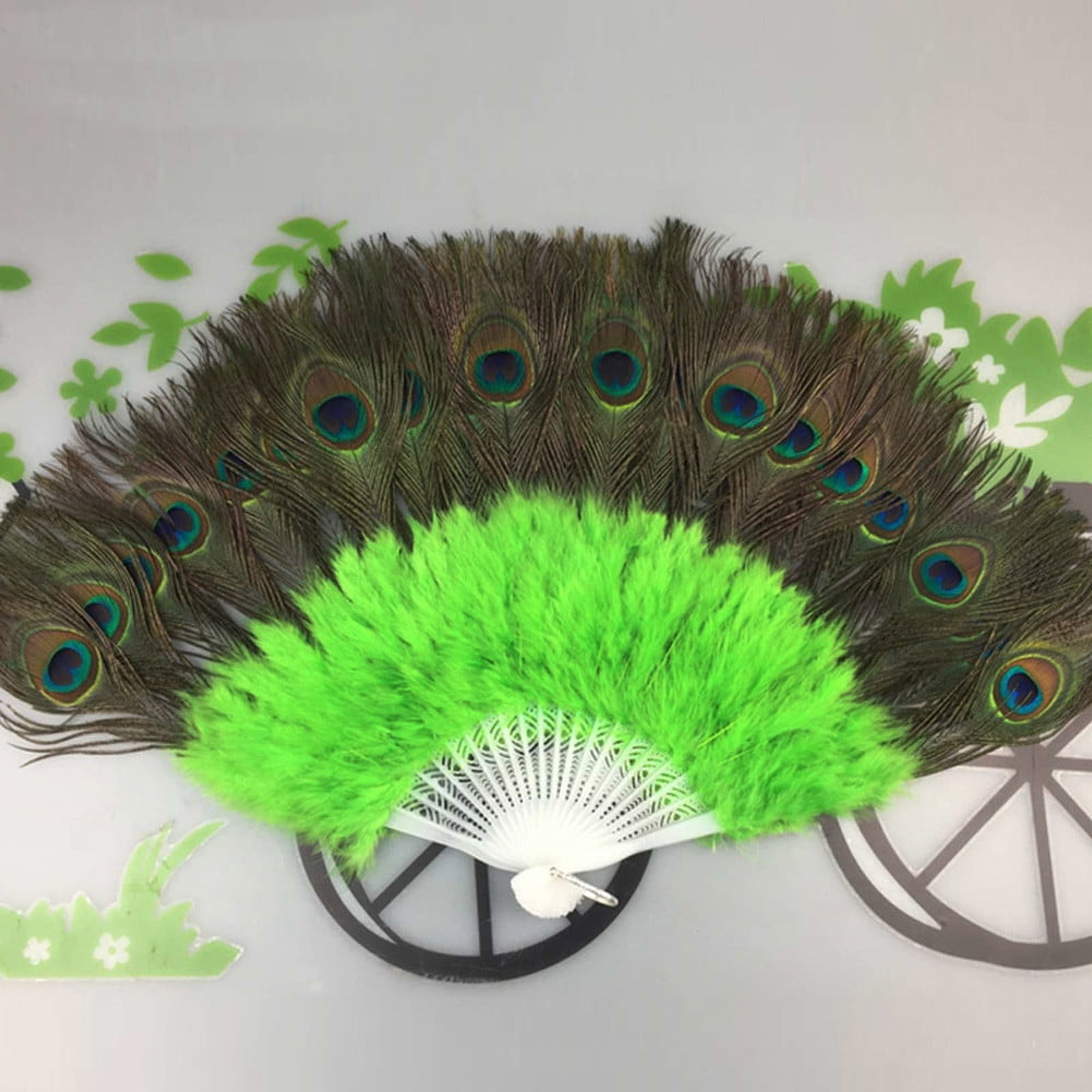 Tyeign Feather Fans Natural Wedding Showgirl Dance Elegant Large ...