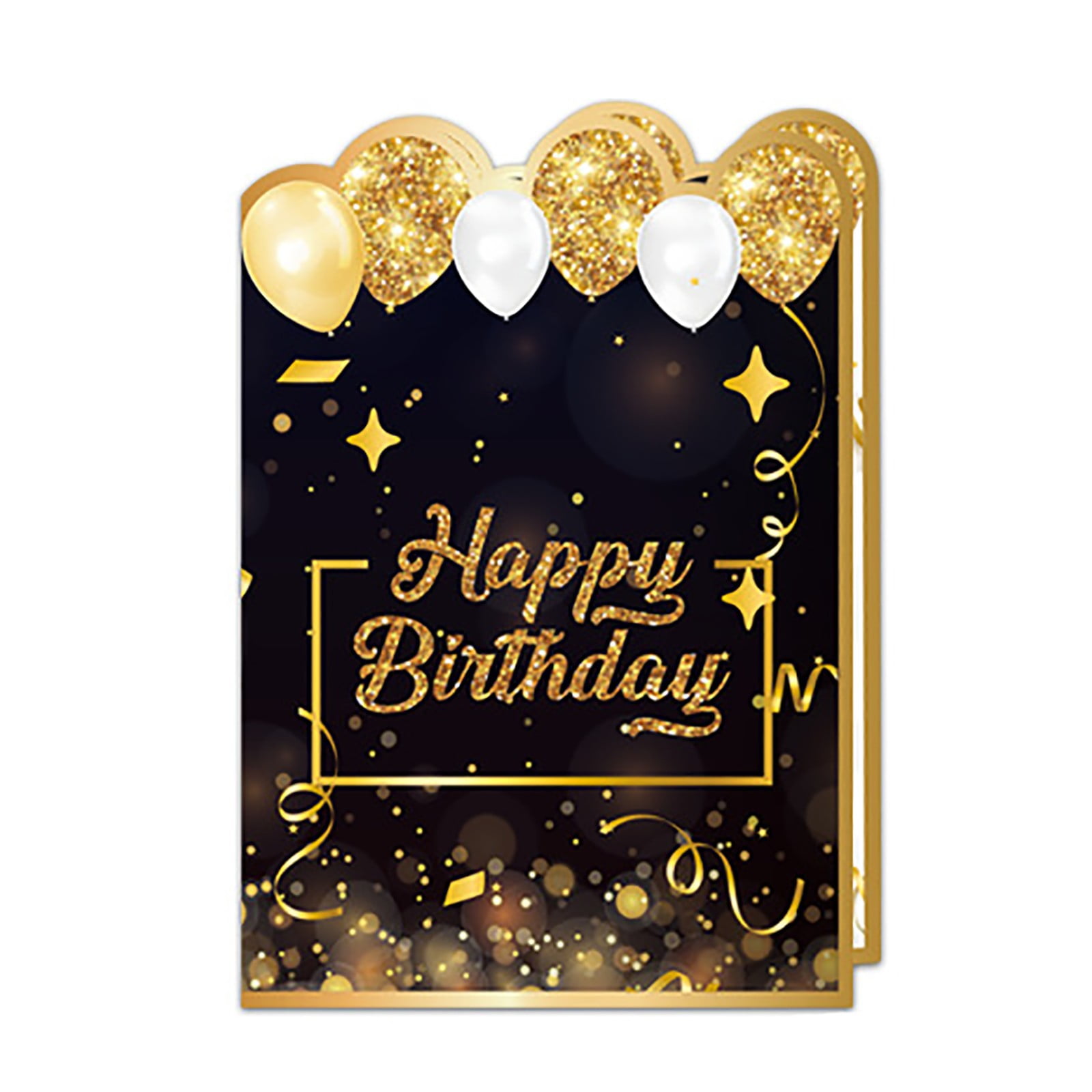 Tyeign Giant Birthday Greeting Card Guest Book, 22X16 Inch Black-Gold ...