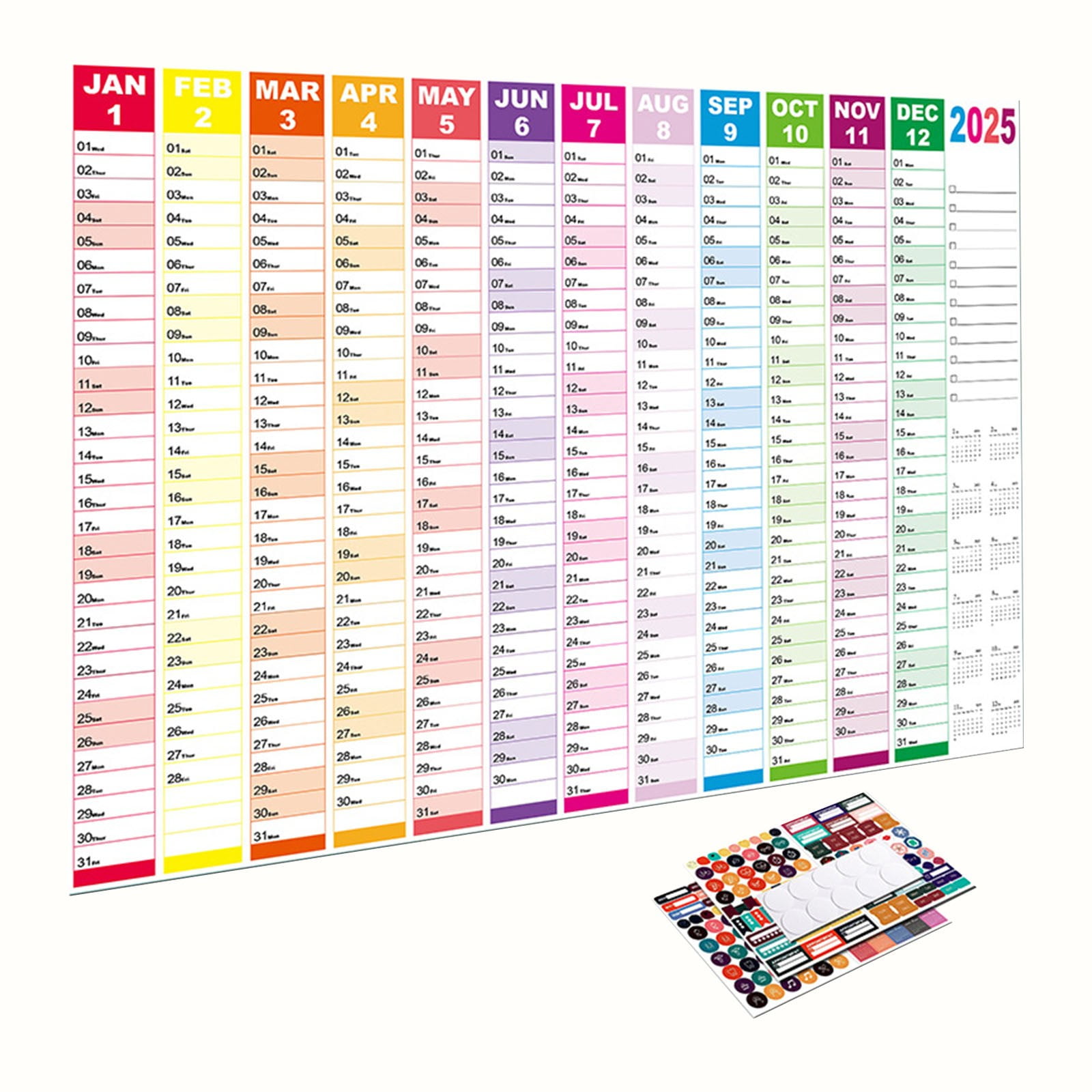 Tyeign Home Calendar, Paper, Wall Planner 2025 Extra Large 20.67 X 20. ...