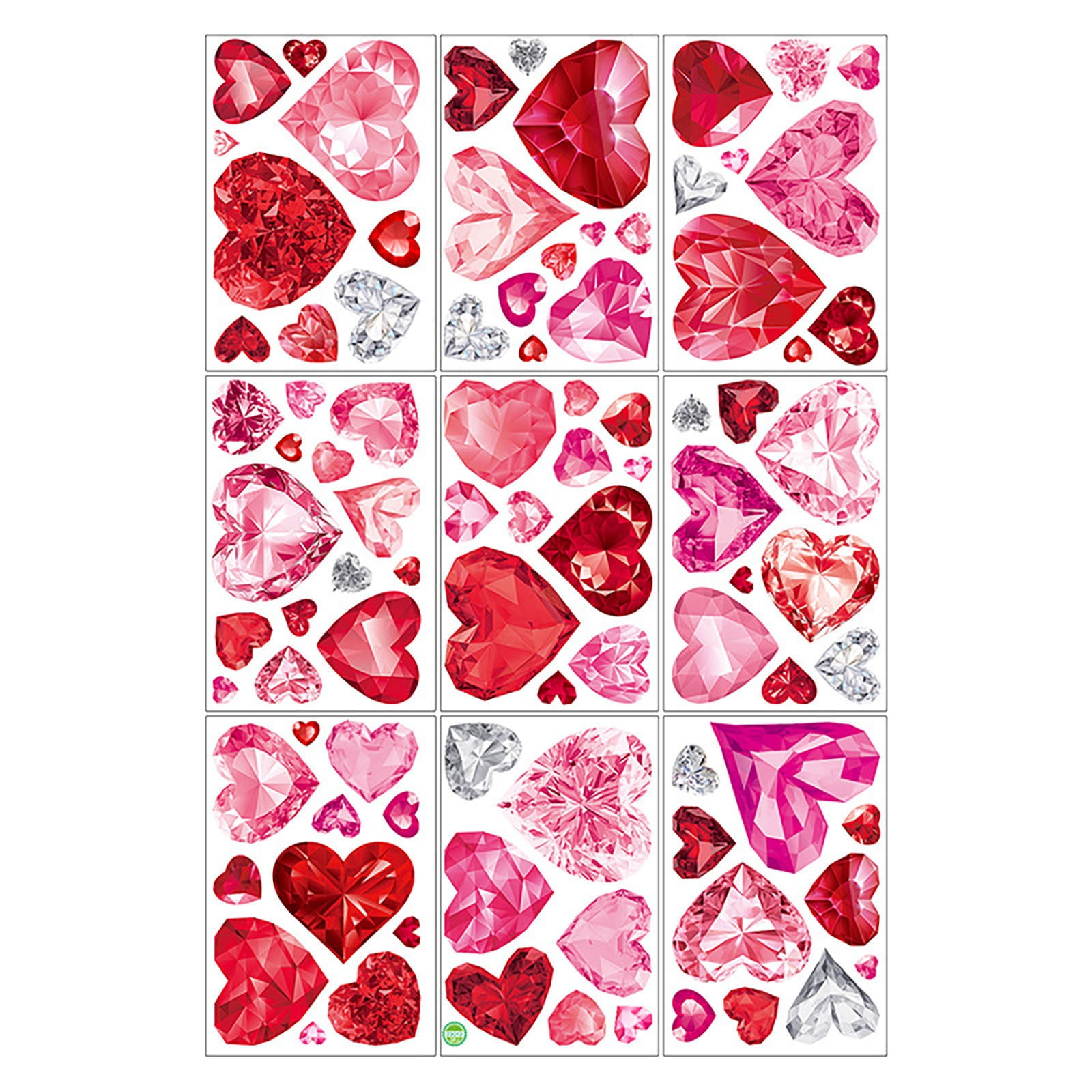 Tyeign Home Wall Stickers Clearance! Paper, Heart Window Static Sticker ...