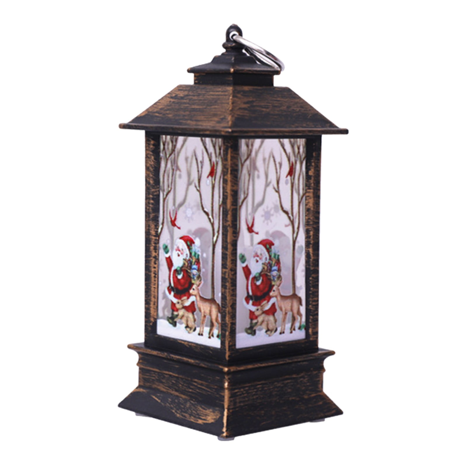 Holiday Figurine With Led Lantern