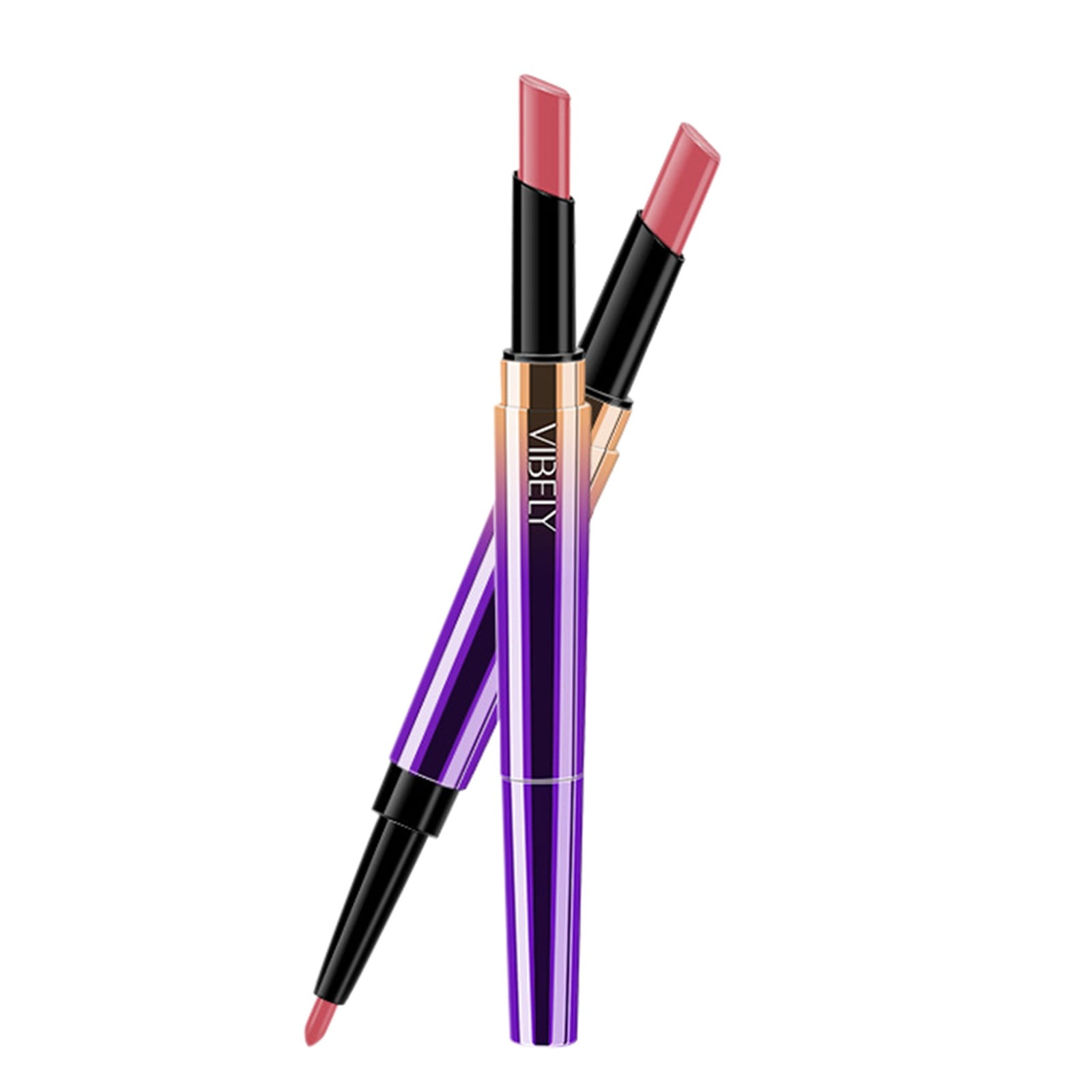 Tyeign Lipstick, Double Head Matte with Lip Liner 2 in 1 Waterproof ...