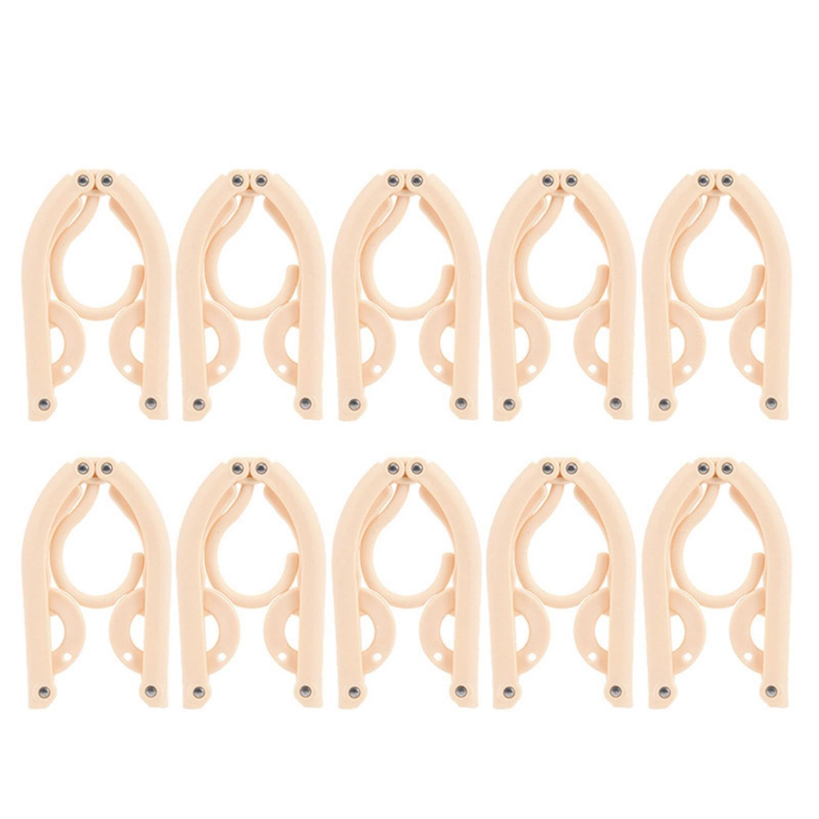 Tyeign Retractable Travel Hangers 4-Pack Foldable Plastic, 3-Stage ...