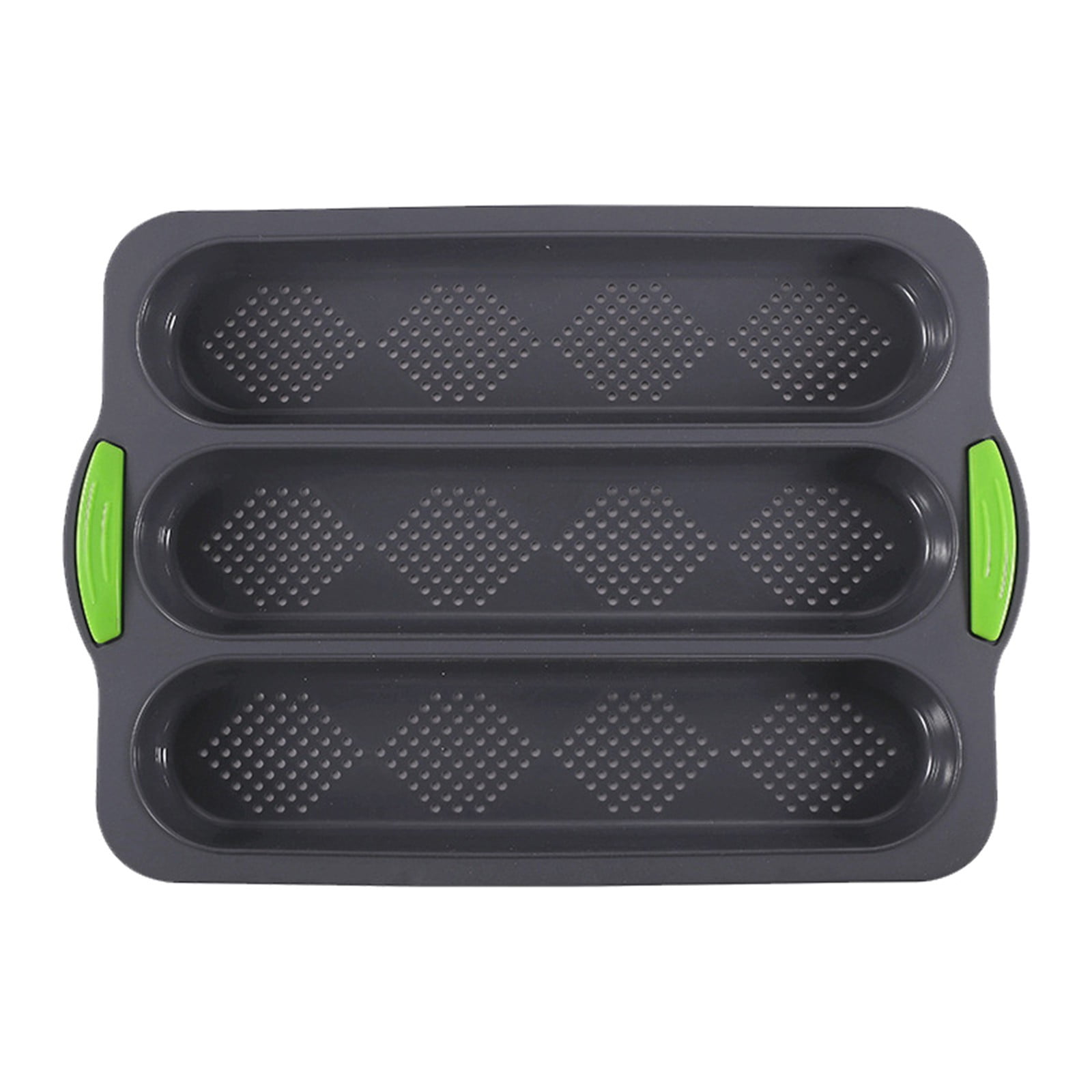 Tyeign Silicone French Bread Pan – 3-Loaf Non-Stick Perforated Tray for ...