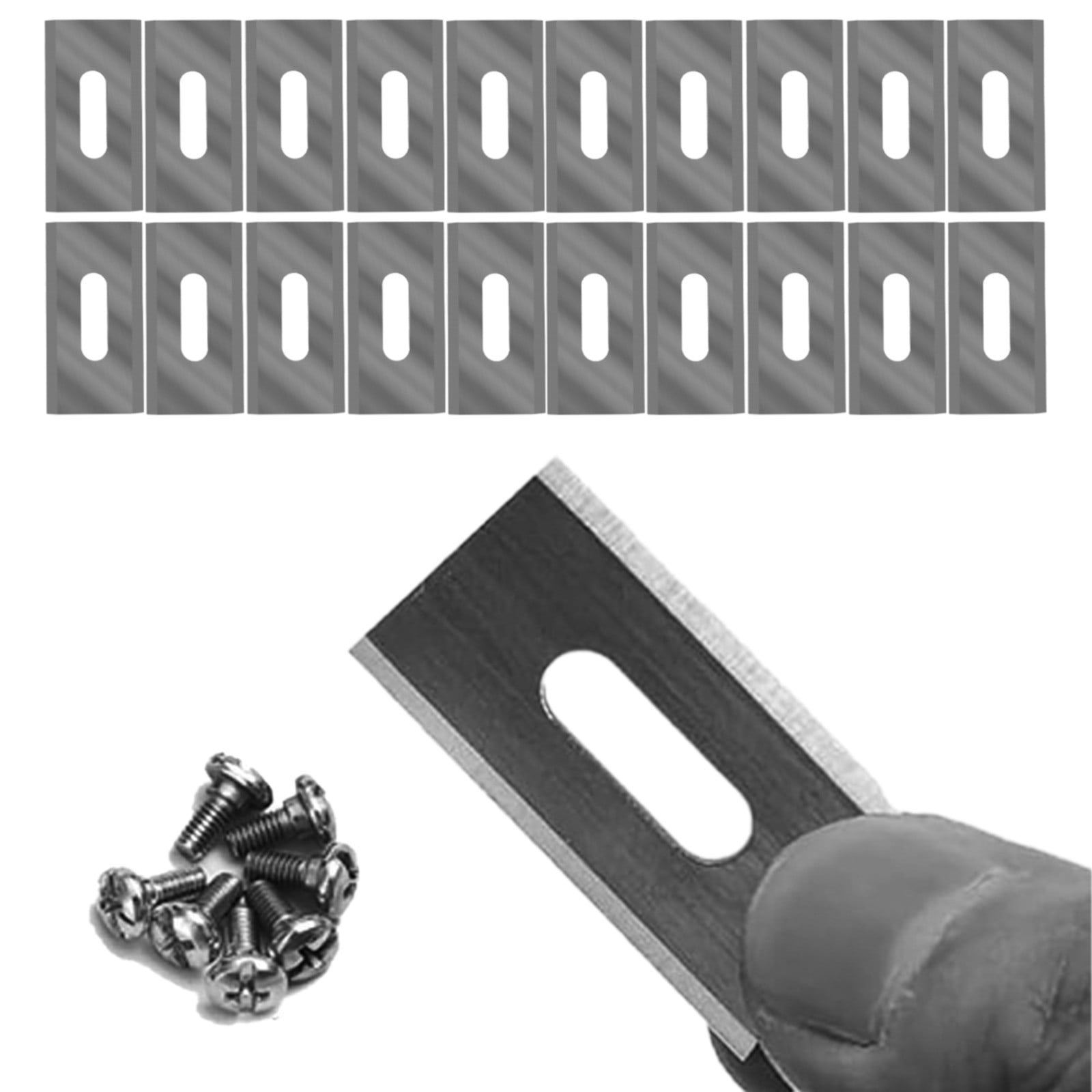 Tyeign Stainless Steel Mower Blades, Oval Hole Lawn Blades, Robot Mower ...