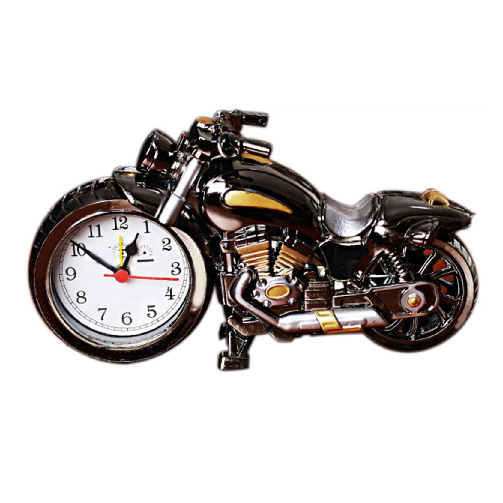 Tyenaza Vintage Motorcycle Shape Alarm Clock, Retro Motorbike Desk ...