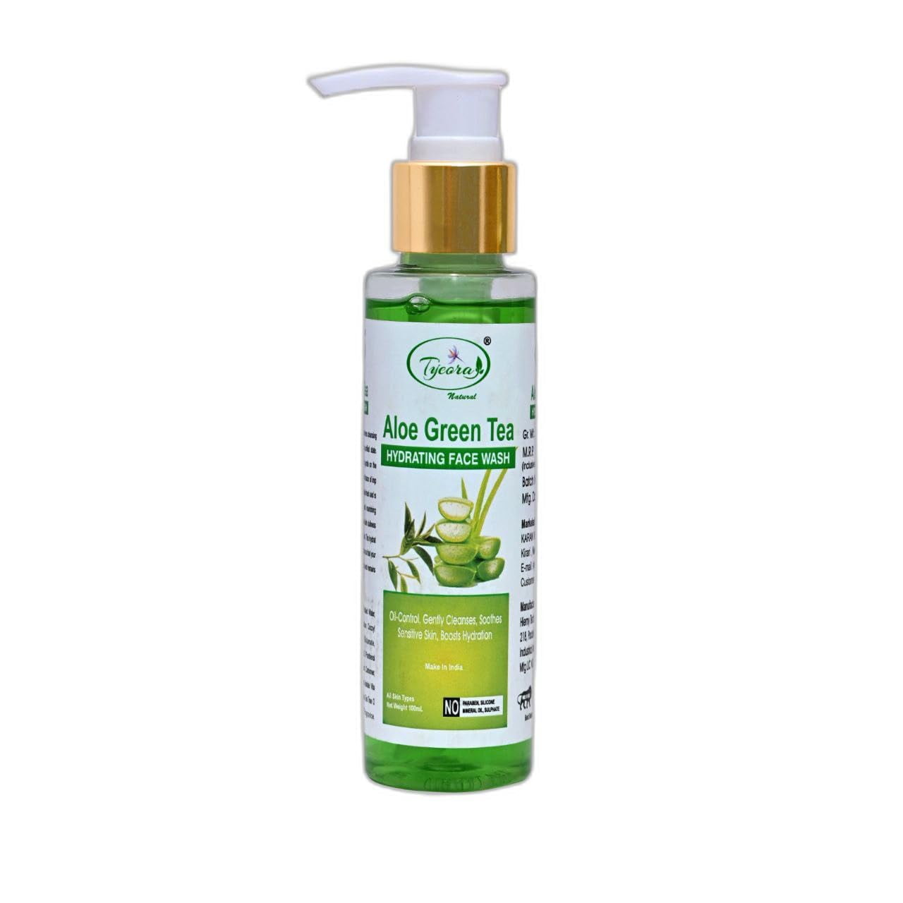 Tyeora Naturals Aloe Green Tea Hydrating face wash 100 ml - Walmart.com