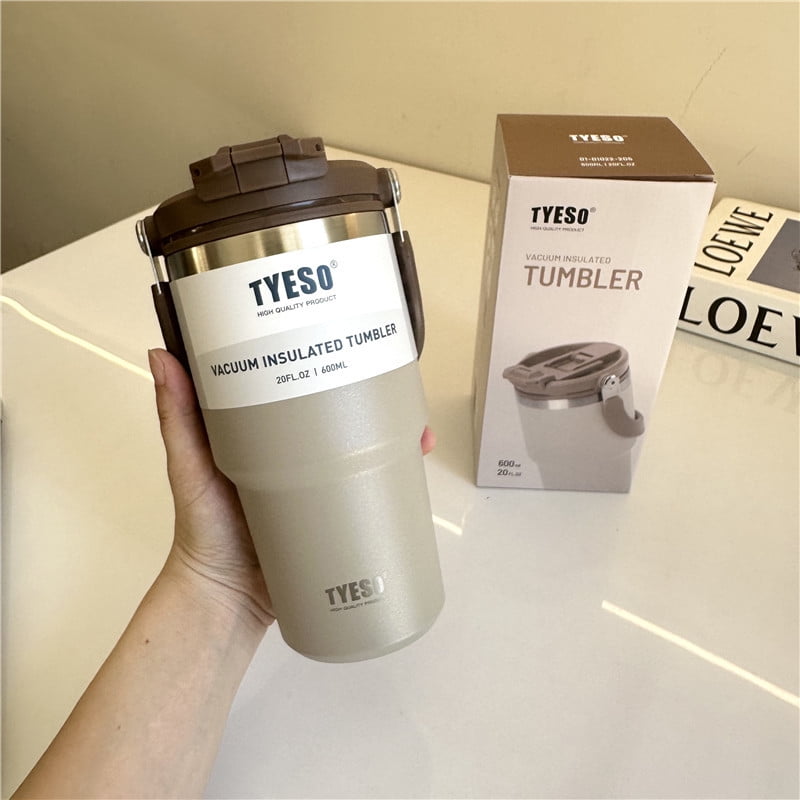 Tyeso Stainless Steel Coffee Cup Cold And Hot Double-layer Insulated ...