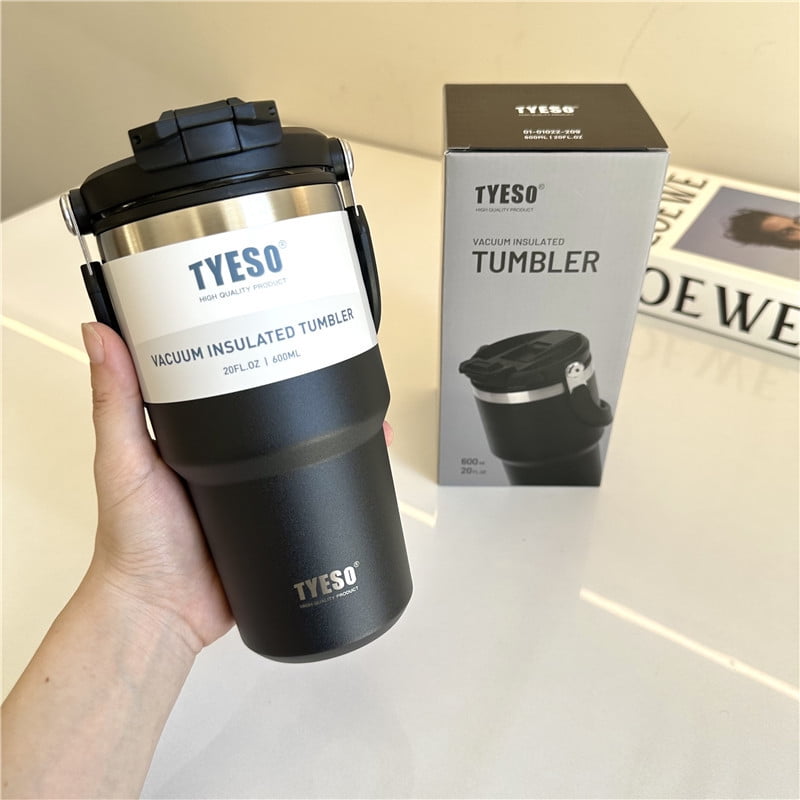 Tyeso Stainless Steel Coffee Cup Cold And Hot Double-layer Insulated ...