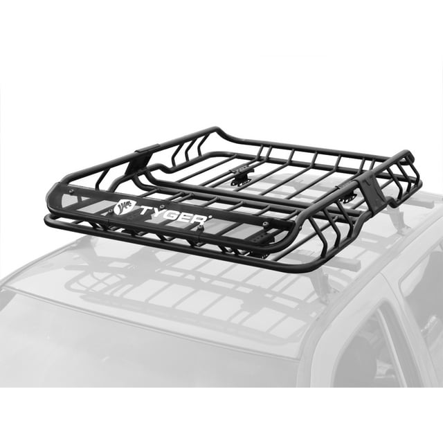 Tyger Auto Heavy Duty Roof Mounted Cargo Basket Rack | L47" x W37" x H6 ...