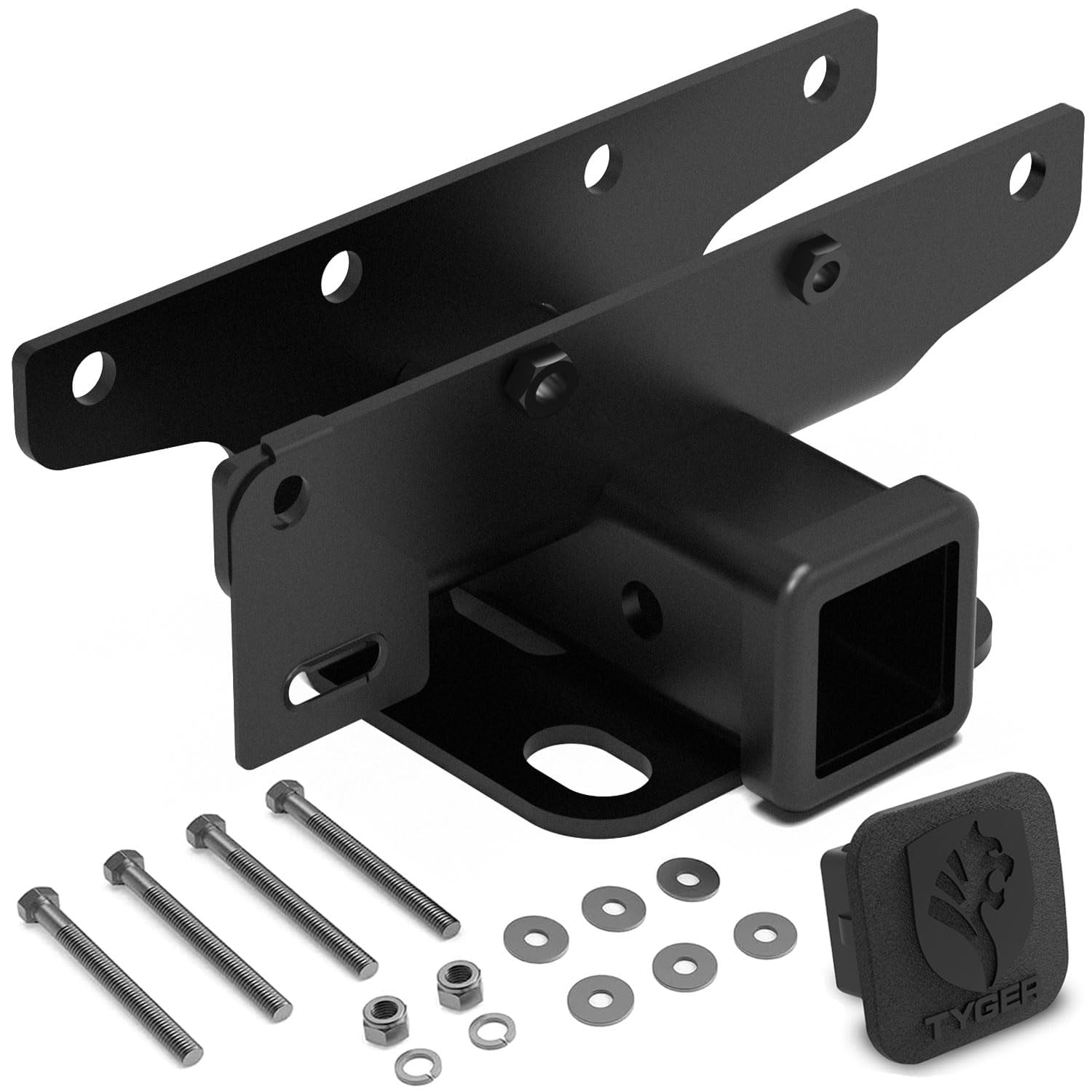 Tyger Auto TG-HC2J003B Hitch SSF20 & Cover Kit Compatible 2018-2024 Jeep Wrangler JL/JLU ...