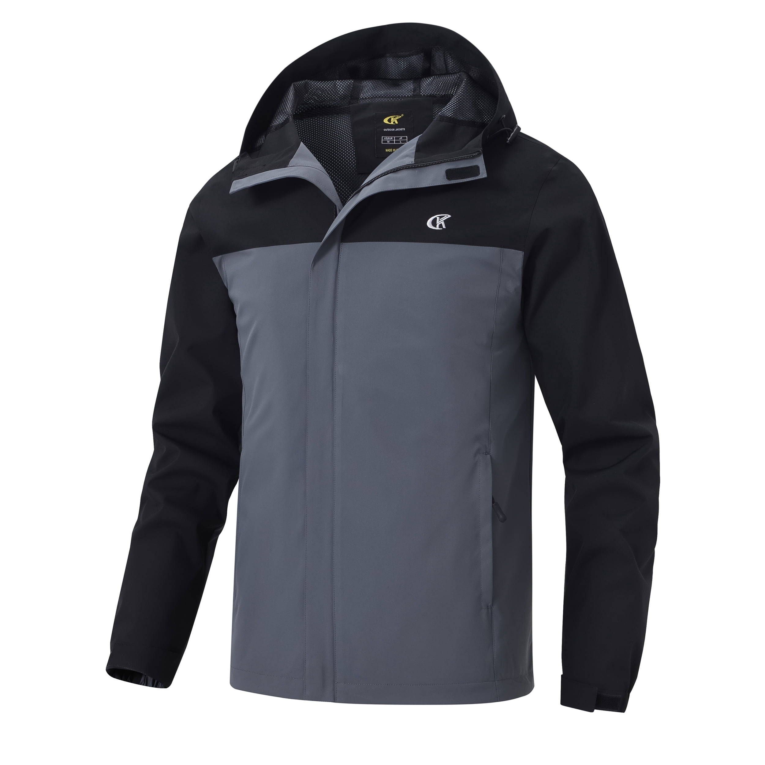 Tyhengta Men's Jacket Waterproof Coat Hooded Raincoat Outdoor Hiking ...