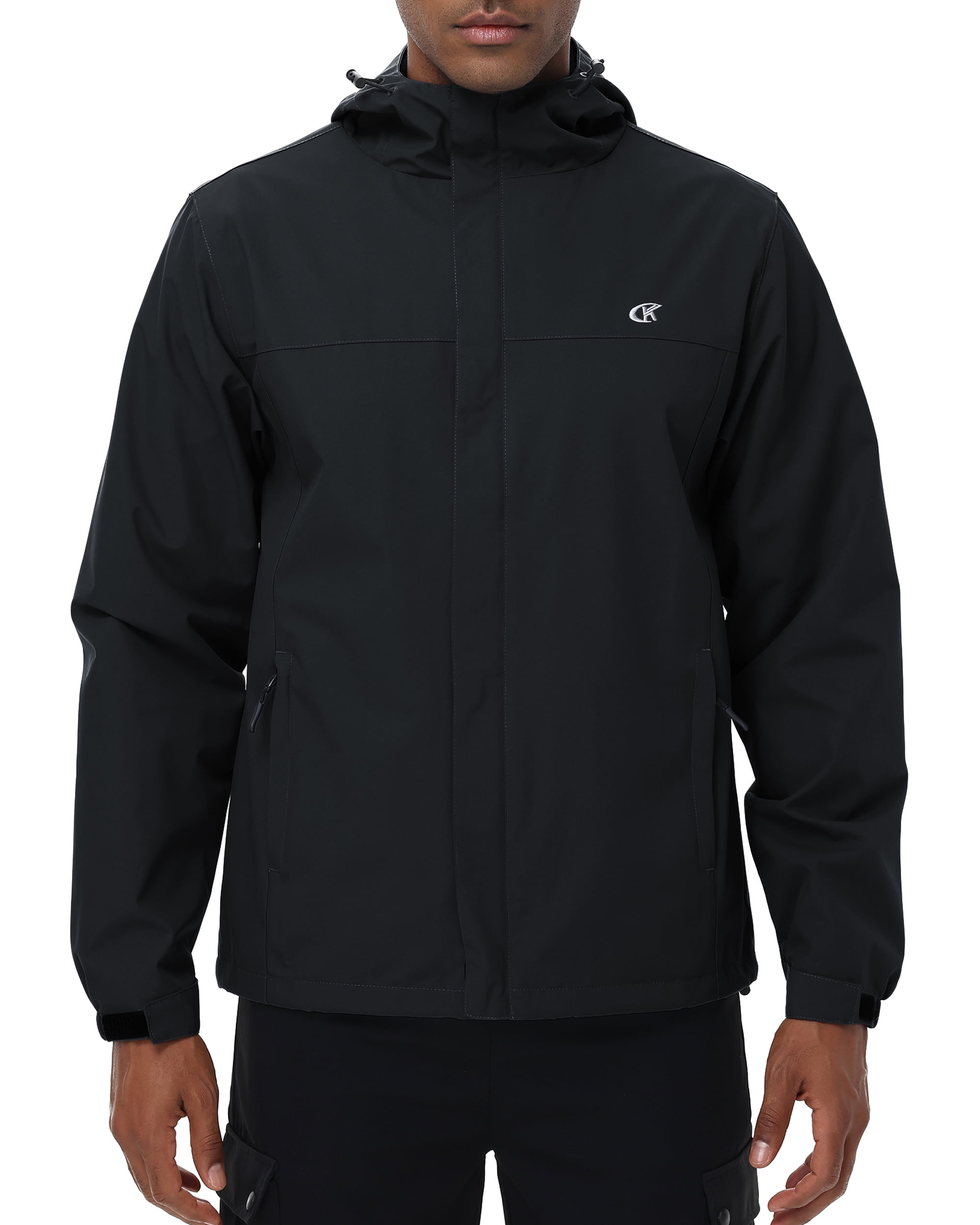 Tyhengta Men's Waterproof Jacket, Hooded Raincoat, Lightweight ...