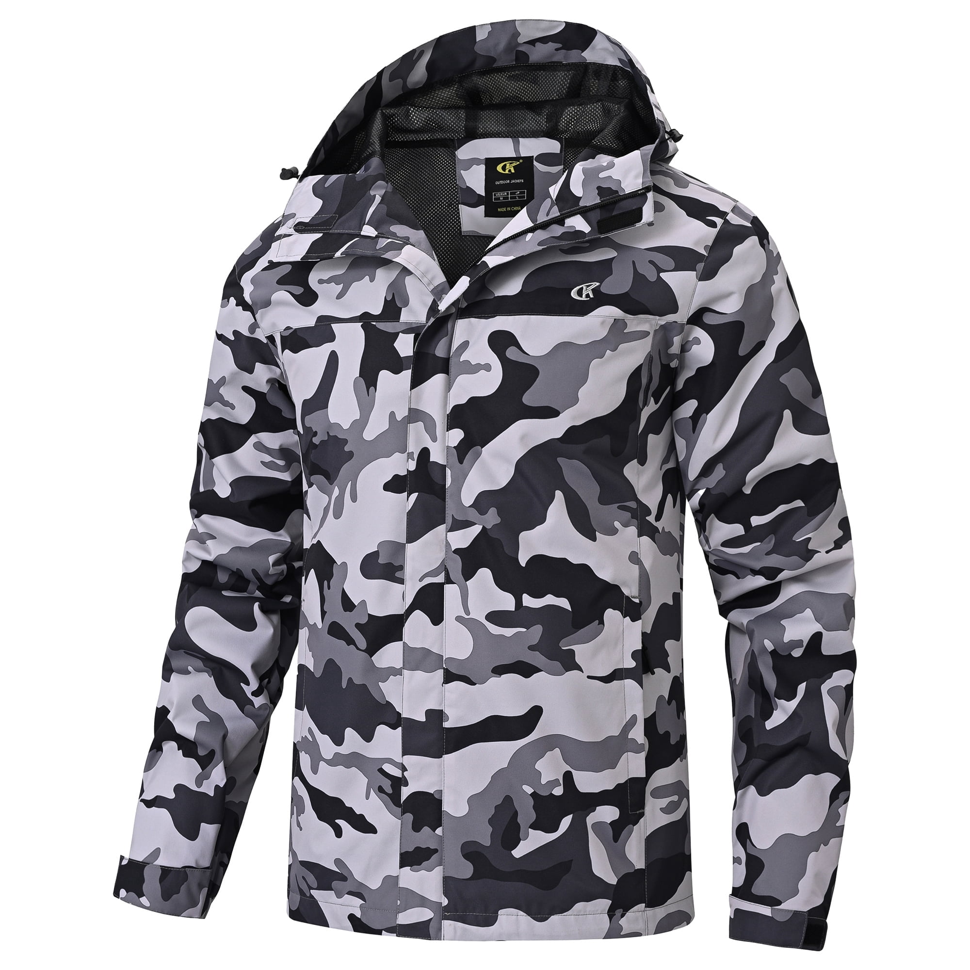 Tyhengta Men's Jacket Waterproof Coat Hooded Raincoat Outdoor Hiking ...