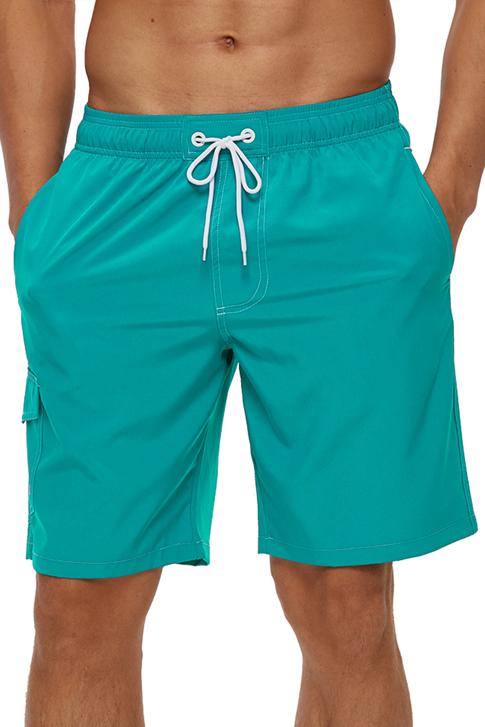 Tyhengta Men's Swim Trunks Quick Dry Beach Shorts with Zipper Pockets ...