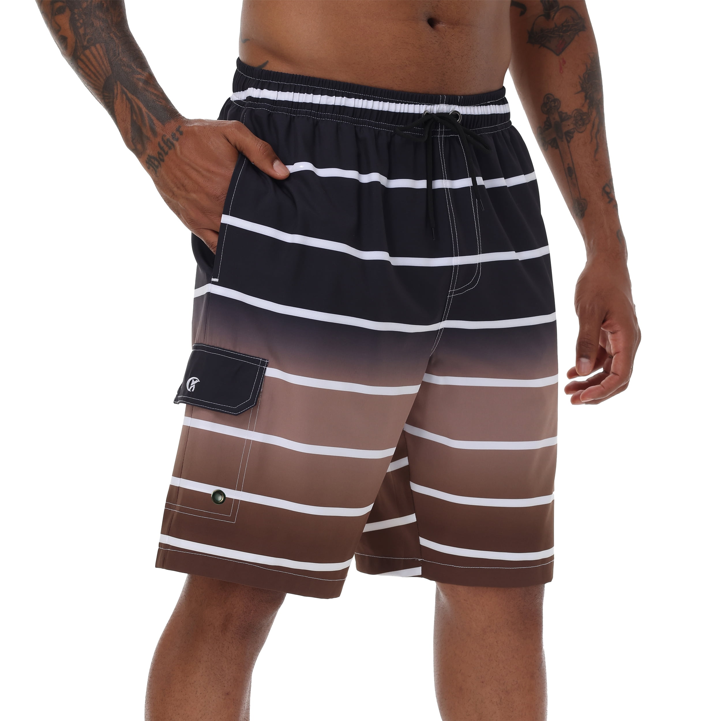 Tyhengta, Men's Quick Dry Swim Trunks, 2XL, Mesh Lining Beach Shorts ...