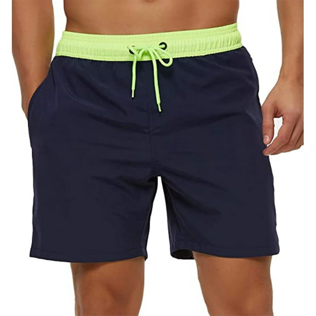 Tyhengta Men's Swim Trunks Quick Dry Beach Shorts with Zipper Pockets ...