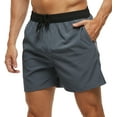 Tyhengta Mens Swim Trunks Quick Dry Beach Shorts With Zipper Pockets