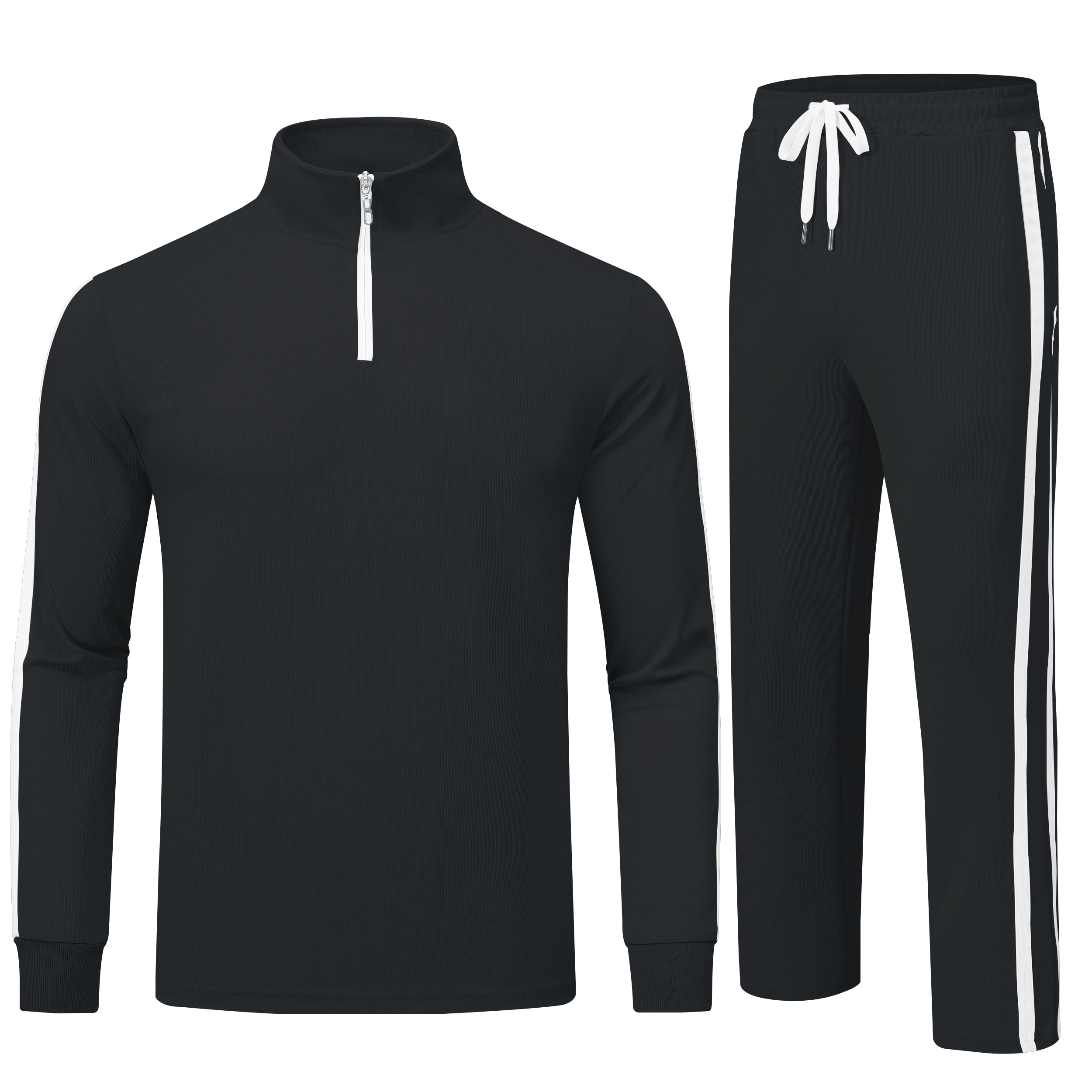 Tyhengta Men's Tracksuits Athletic 2 Piece Set 1/4 Zipper Casual ...