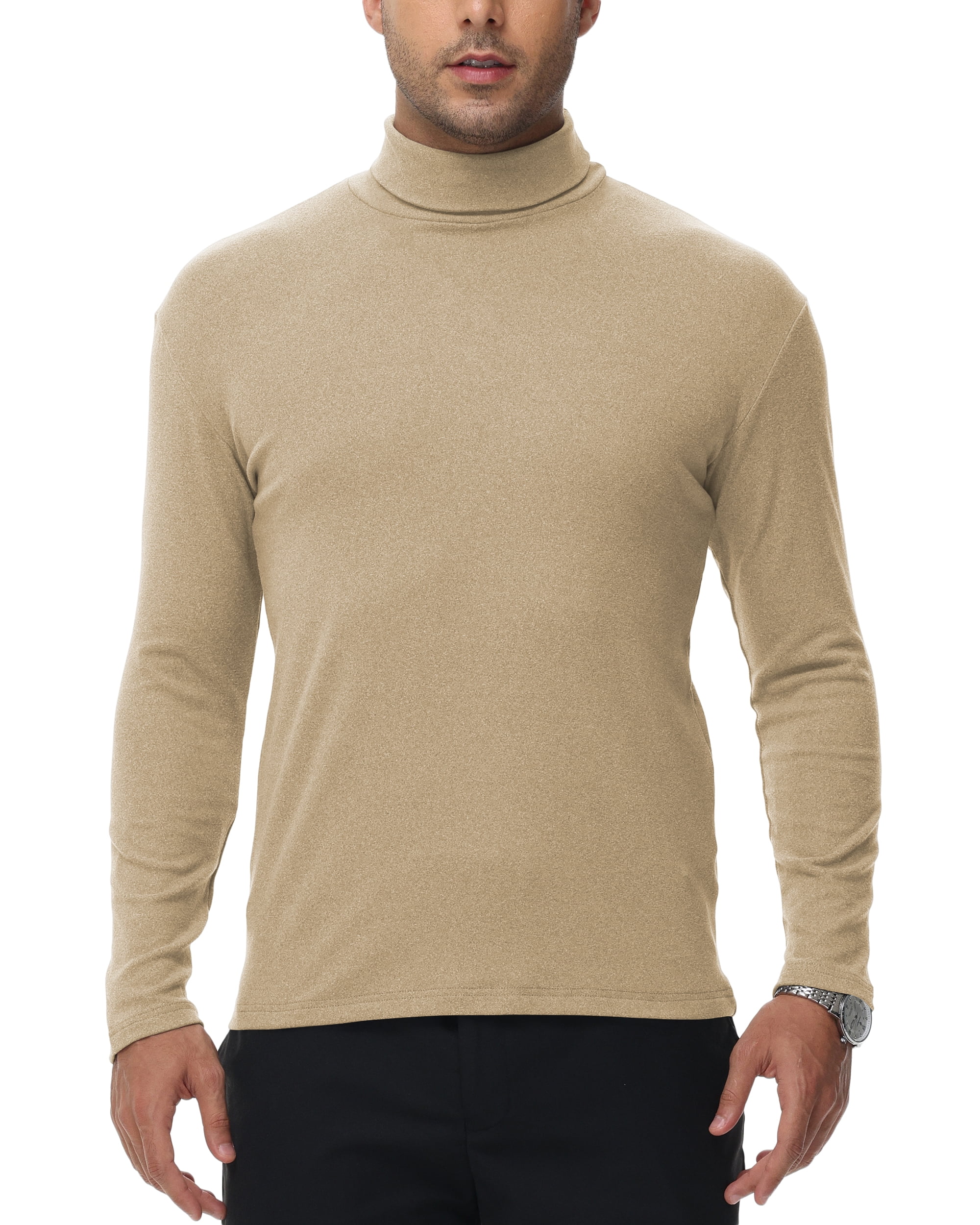 Tyhengta Men's Turtleneck Sweaters Long Sleeve Pullover Sweaters Mock ...
