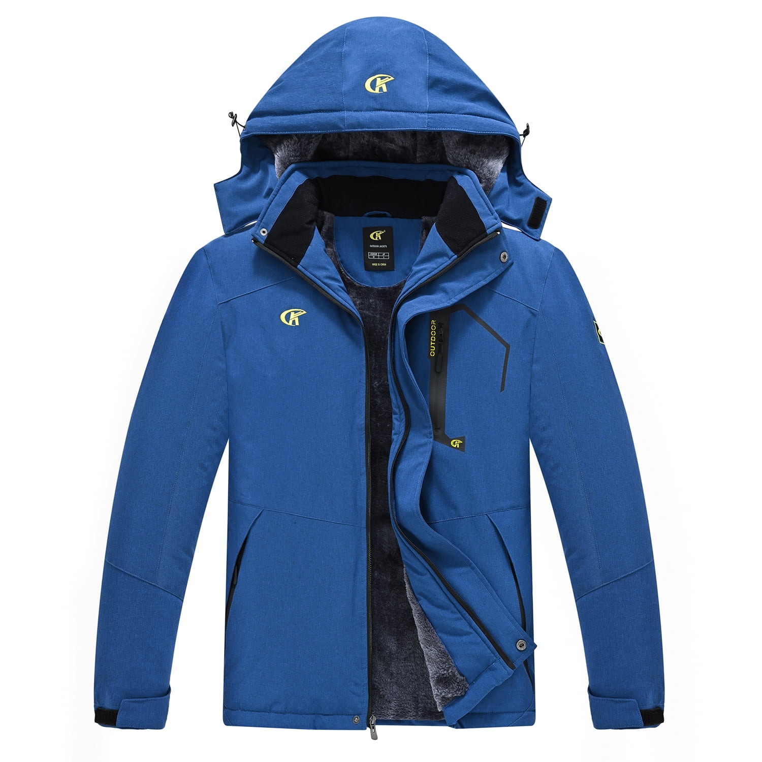 Tyhengta Men's Waterproof Ski Jacket XL, Windproof Hooded Snow Coat ...
