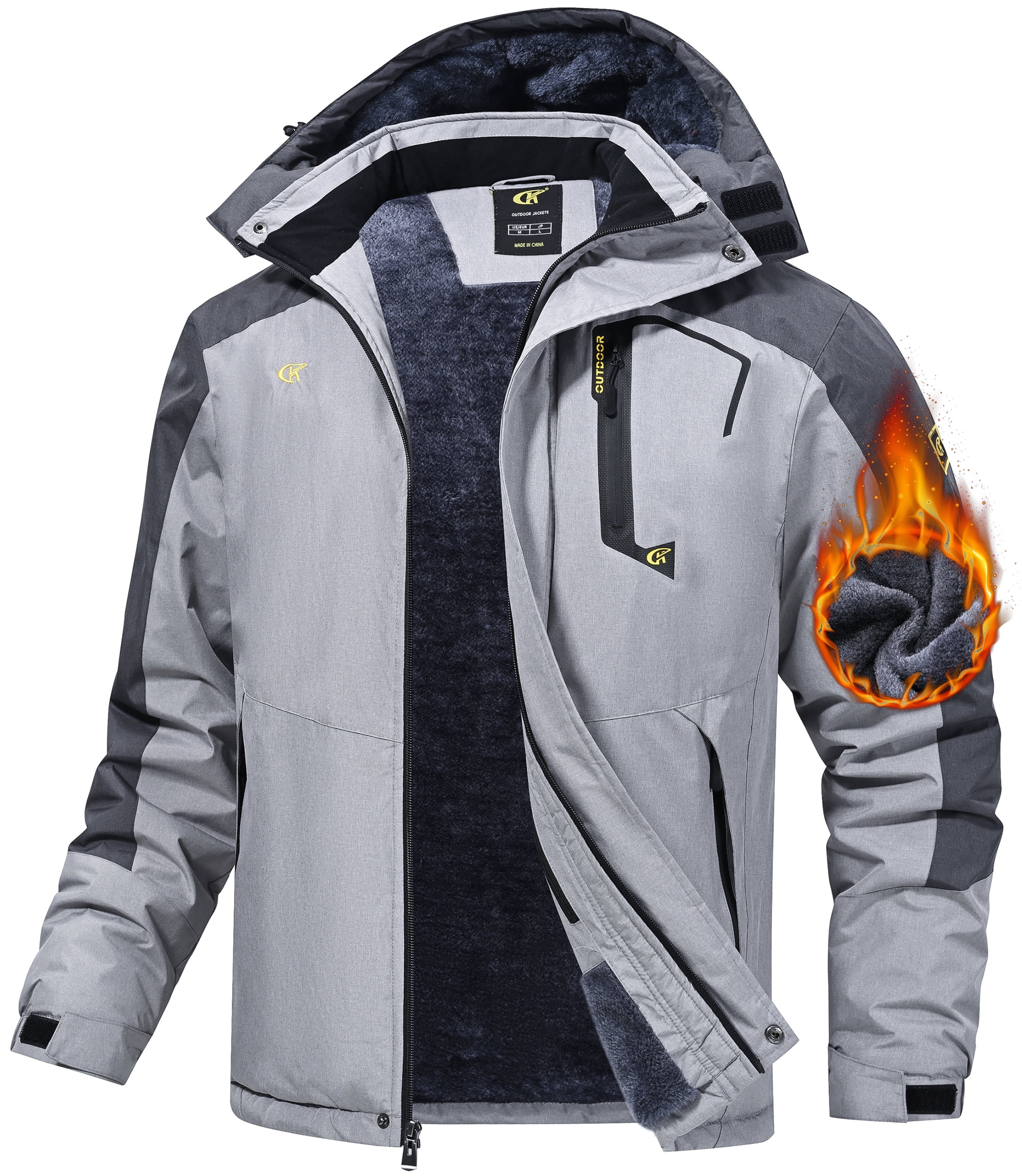Tyhengta Men's Winter Skiing Jackets Water Resistant Fleece Coats ...