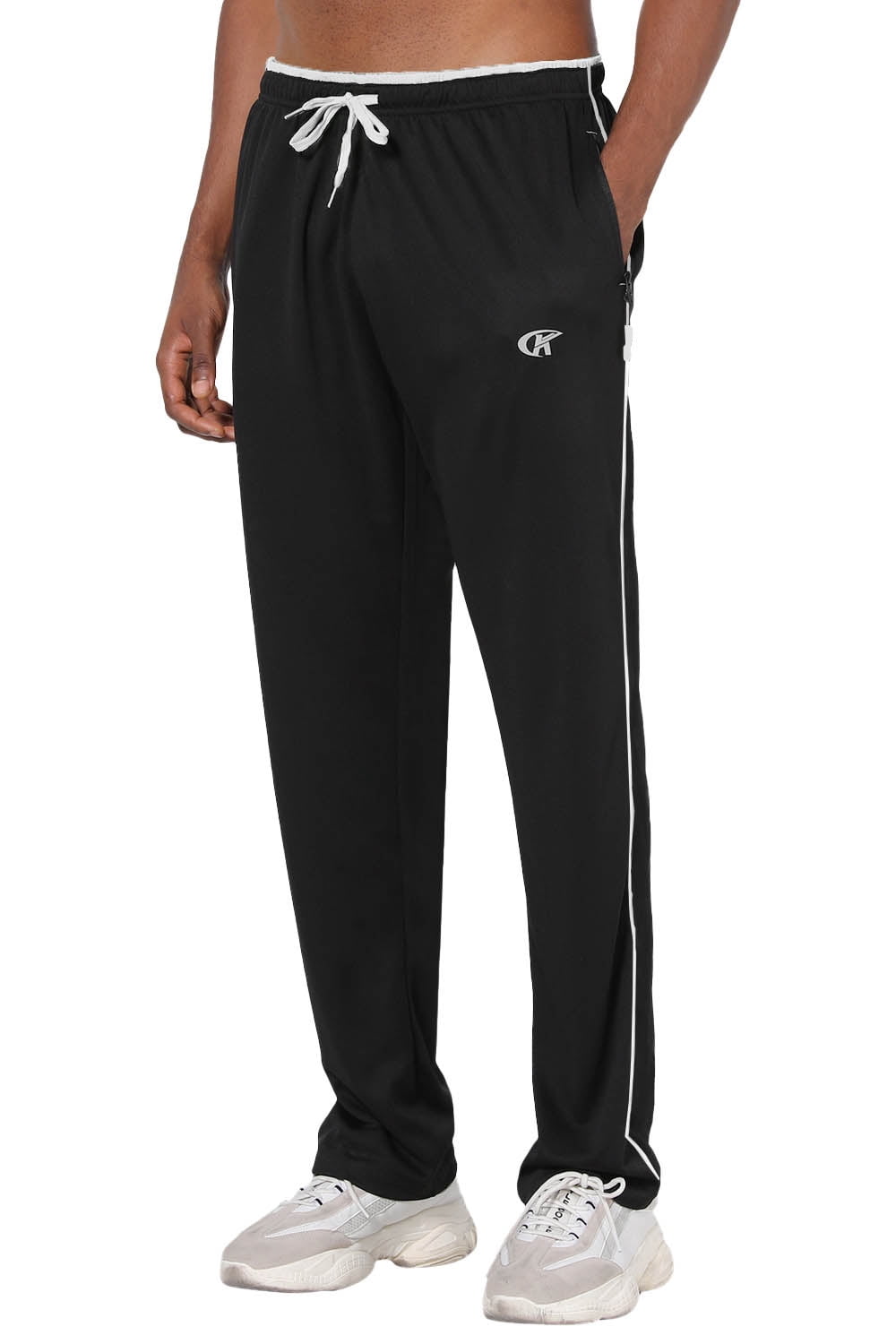 Tyhengta Men's Athletic Open Bottom Running Pants Mesh Sweatpants with ...