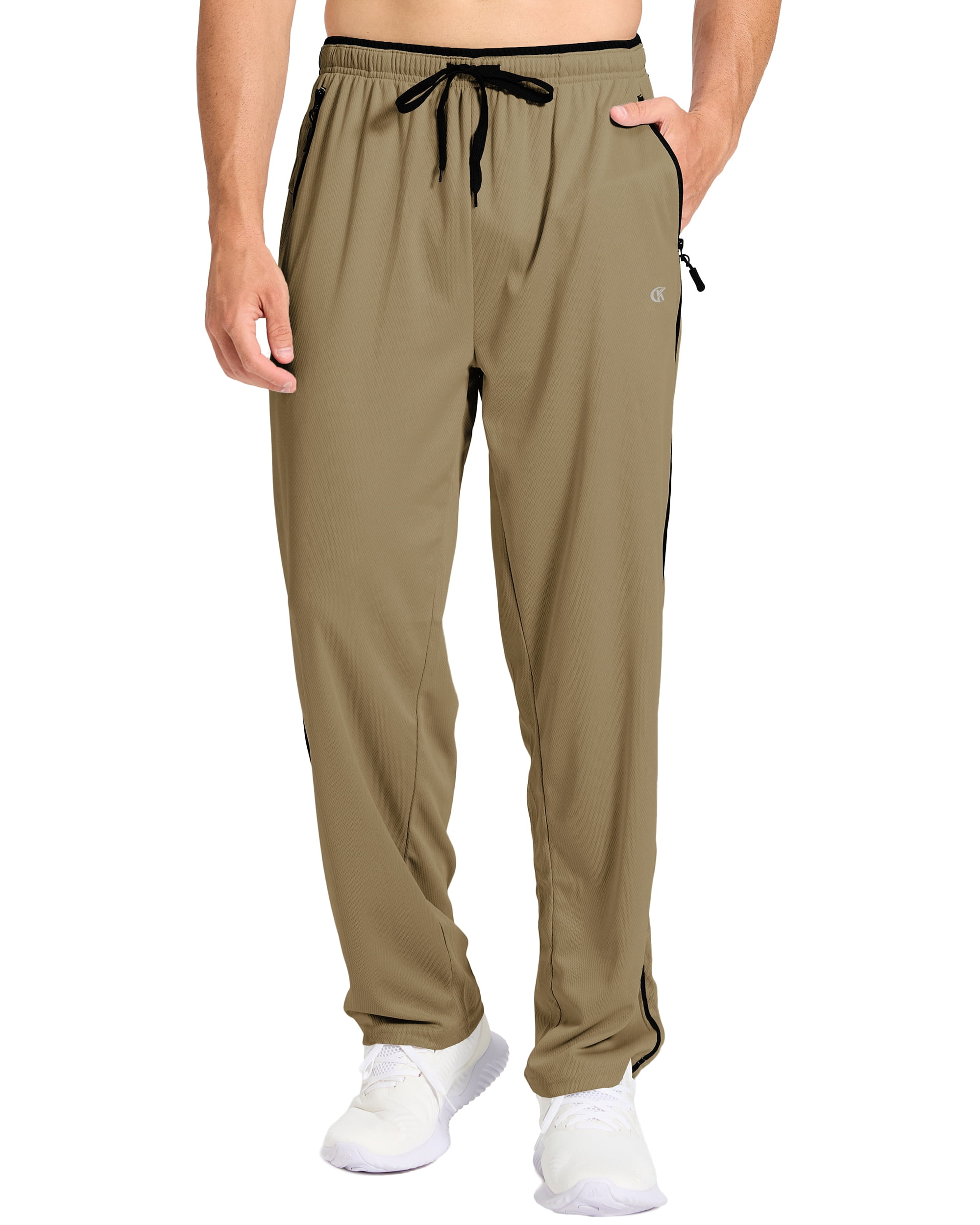 Tyhengta Mens Pants Athletic Open Bottom Running Pants Mesh Mens ...