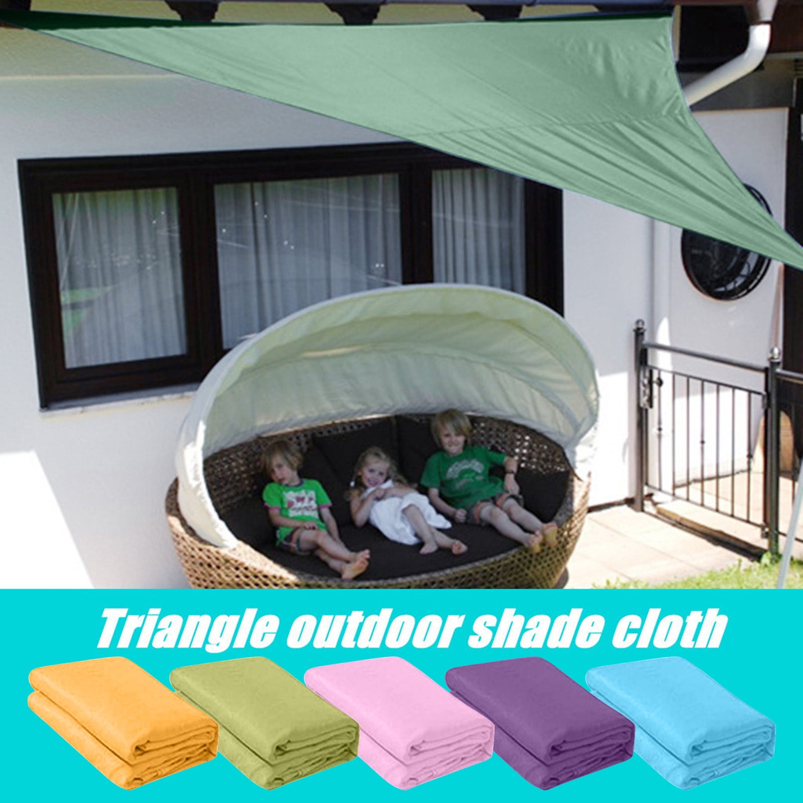 Tyidzon 10' x 10' x 10' Sun Shade Sail Triangle Canopy Shade Cover Uv ...
