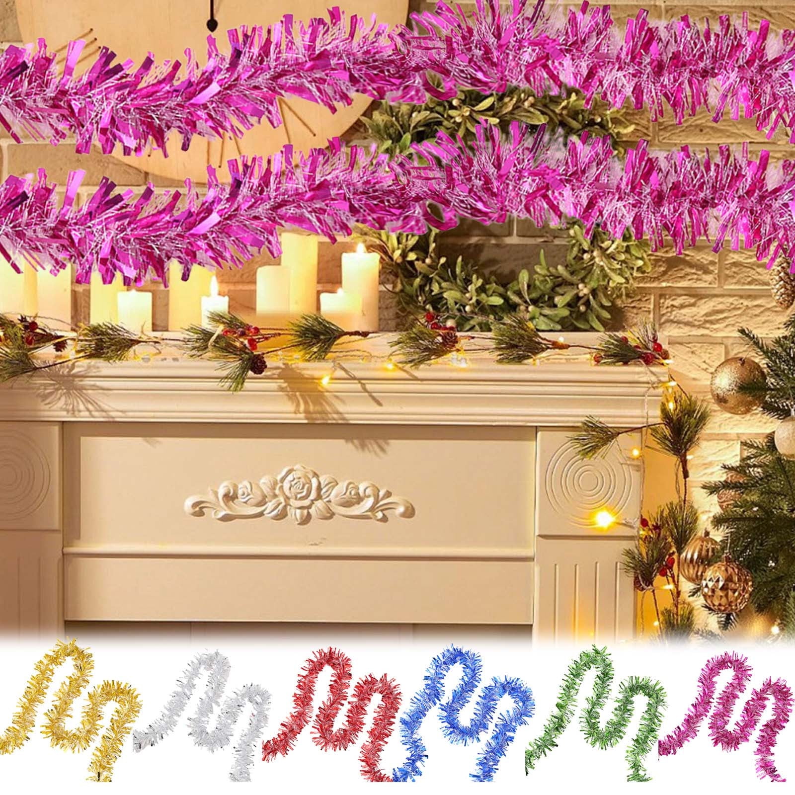 Tyidzon 6.56Ft Gold Garland, Christmas Garland for Christmas Tree, Gold ...