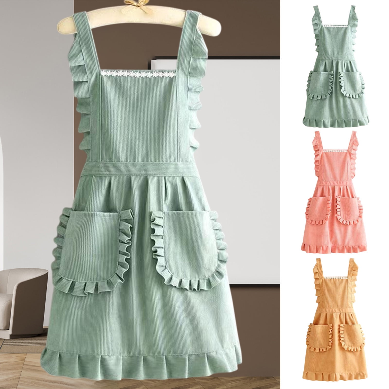 Tyidzon Aprons for Women with Pockets, Kitchen Aprons for Cooking Apron ...