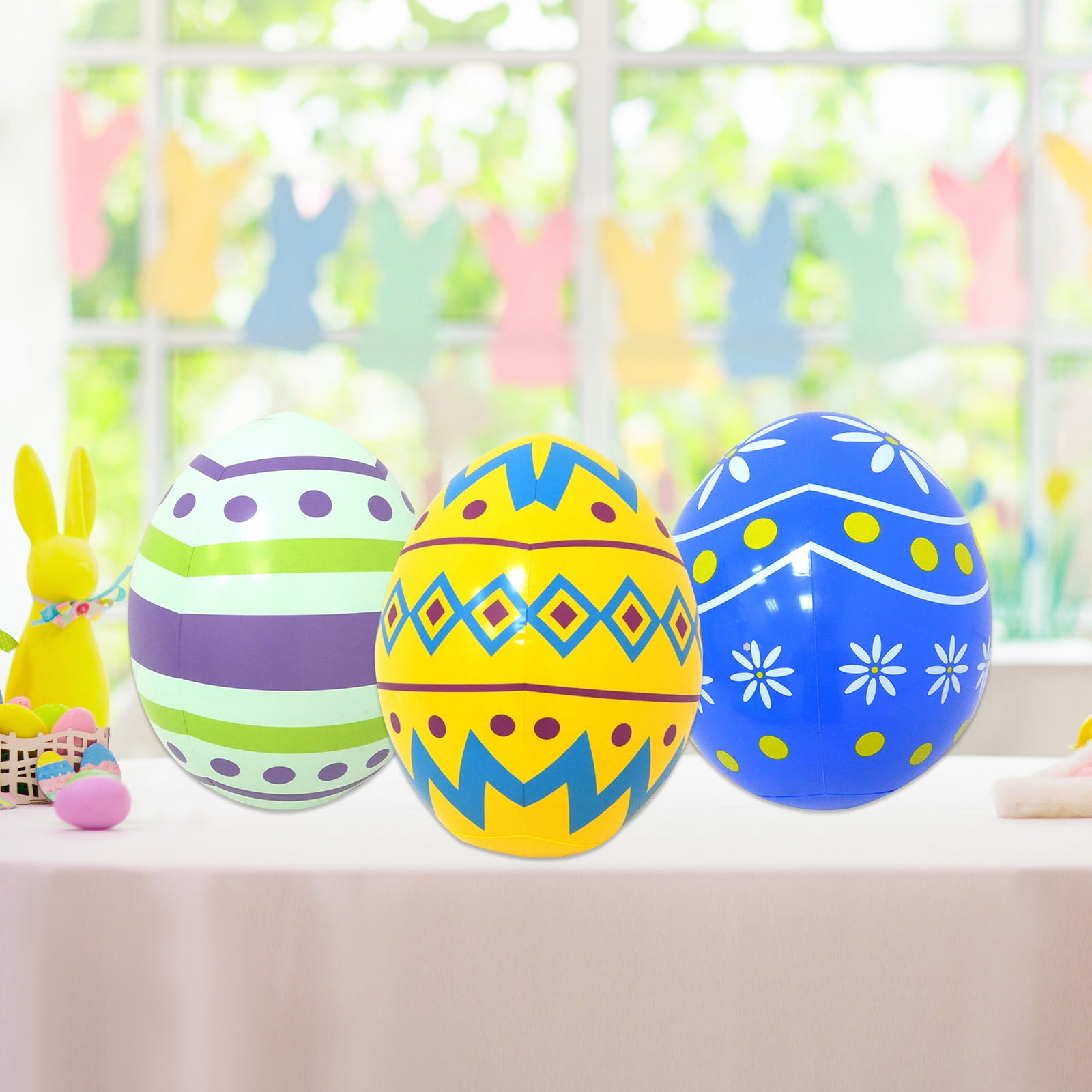 Tyidzon Easter Egg Balloons, Happy Easter Foil Balloons, Orange Easter ...