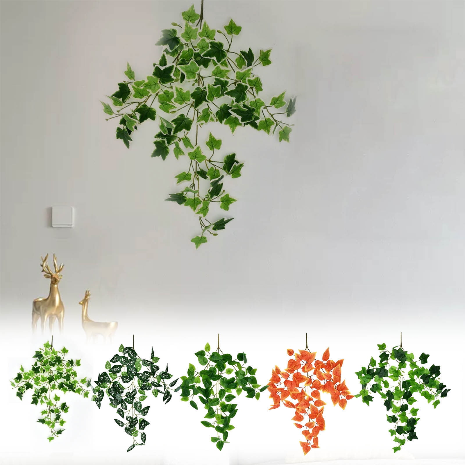 Tyidzon Fake Hanging Plants, Artificial Ivy Leaf Plants Vine Hanging ...